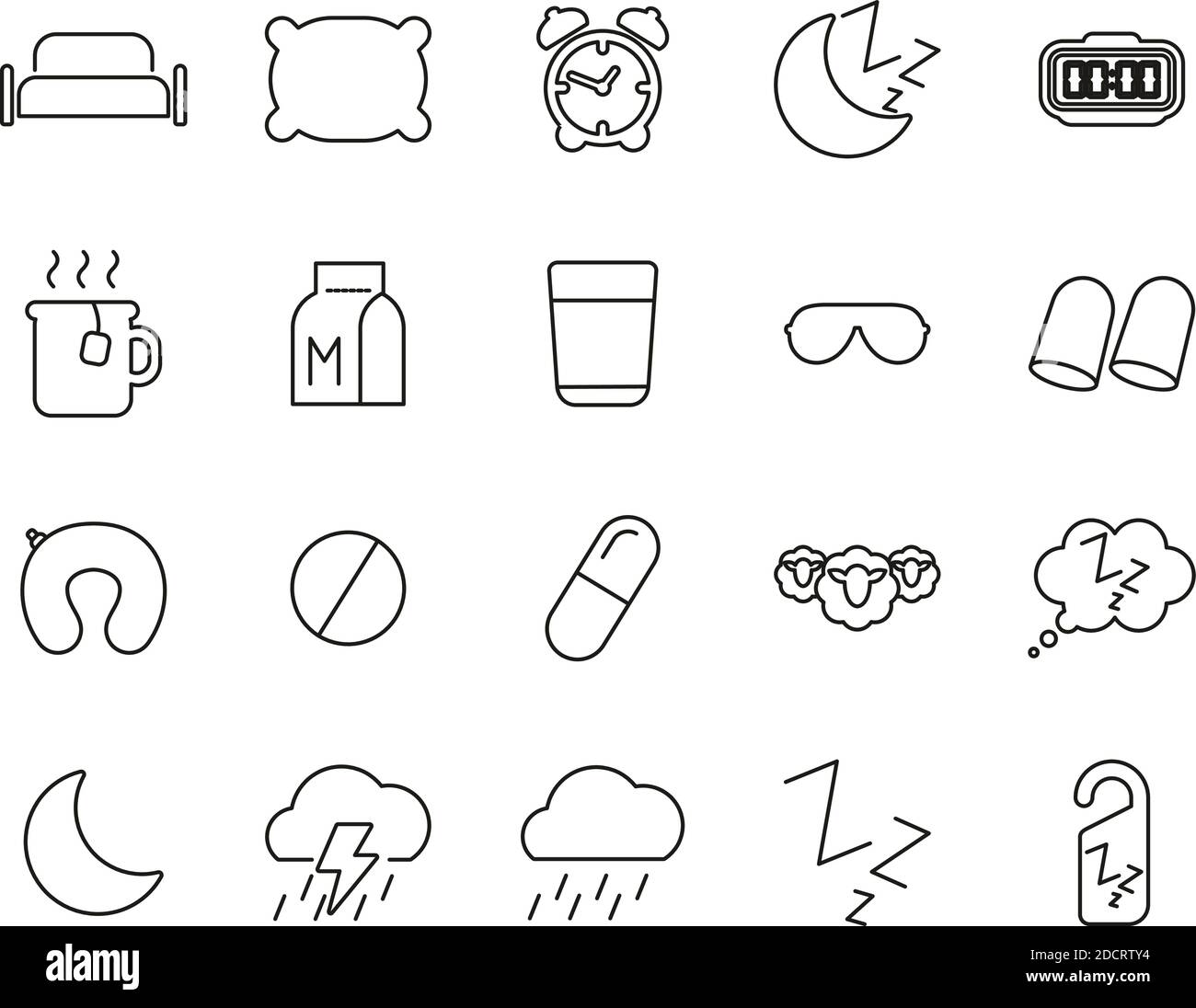 Sleeping cloud and moon sticker hi-res stock photography and images - Alamy