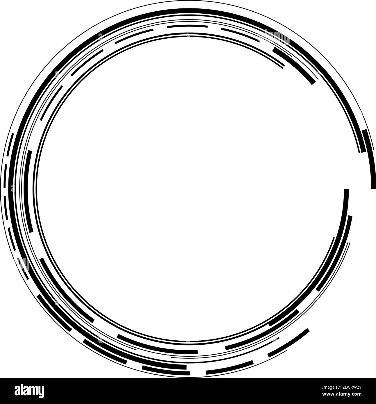 Geometric HUD, sc-fi GUI, UI circular elements. Geometric circle vector ...