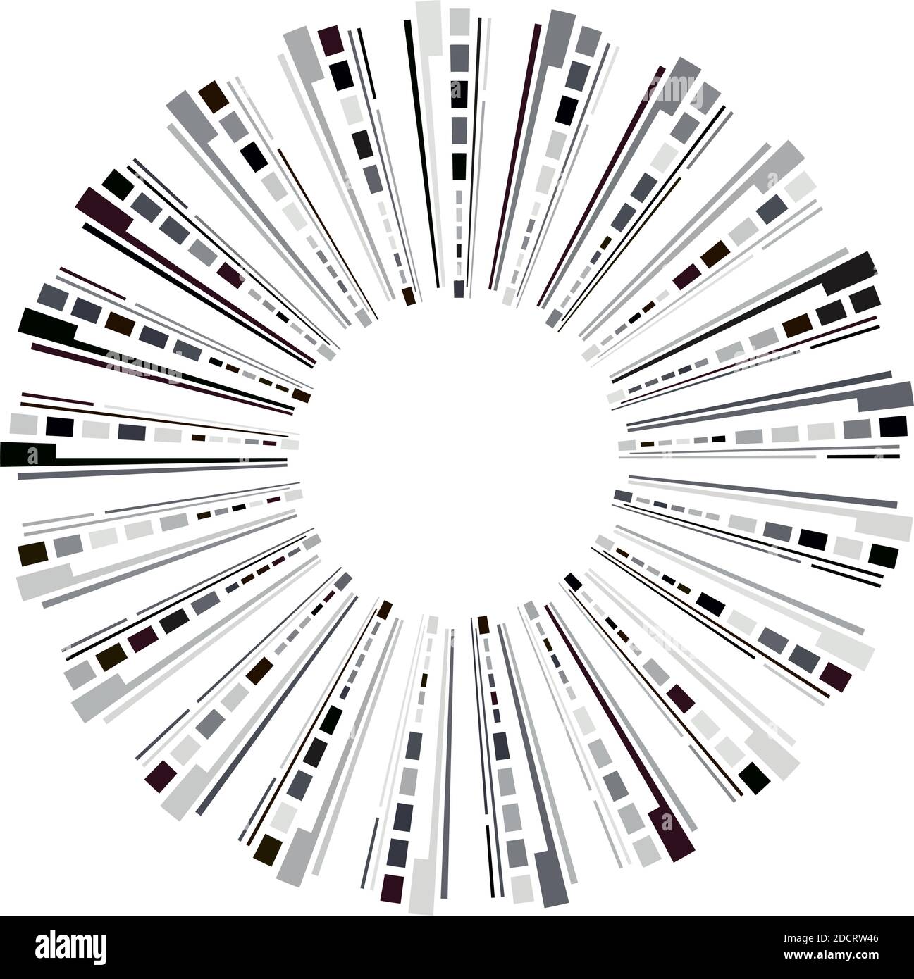 Geometric HUD, sc-fi GUI, UI circular elements. Geometric circle vector ...