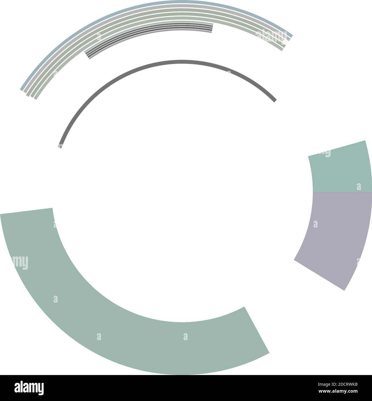 Geometric HUD, sc-fi GUI, UI circular elements. Geometric circle vector ...