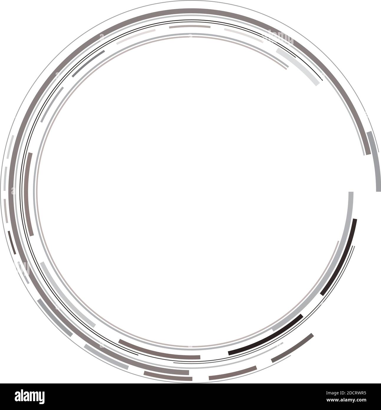 Geometric HUD, sc-fi GUI, UI circular elements. Geometric circle vector ...