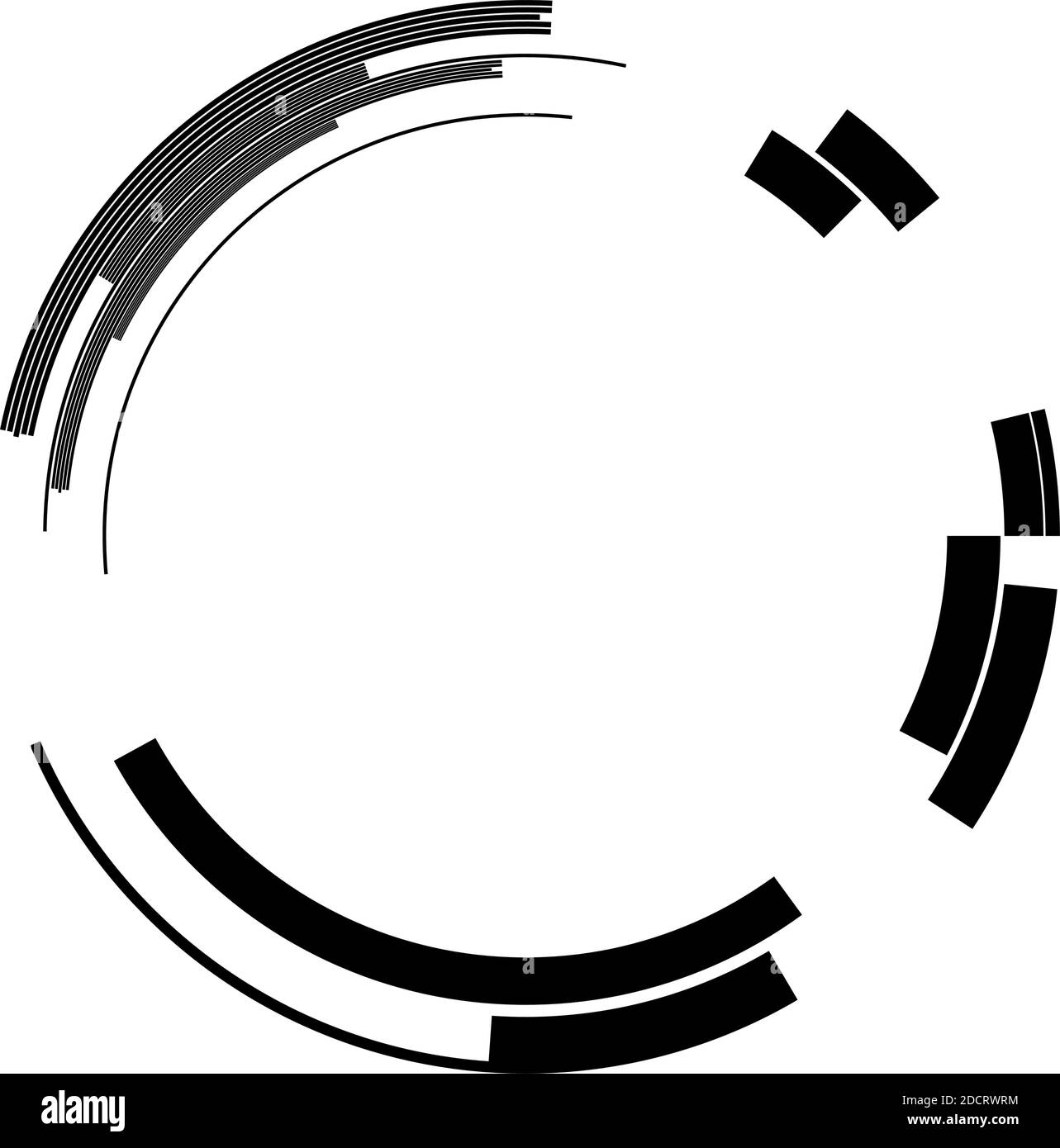 Geometric HUD, sc-fi GUI, UI circular elements. Geometric circle vector ...