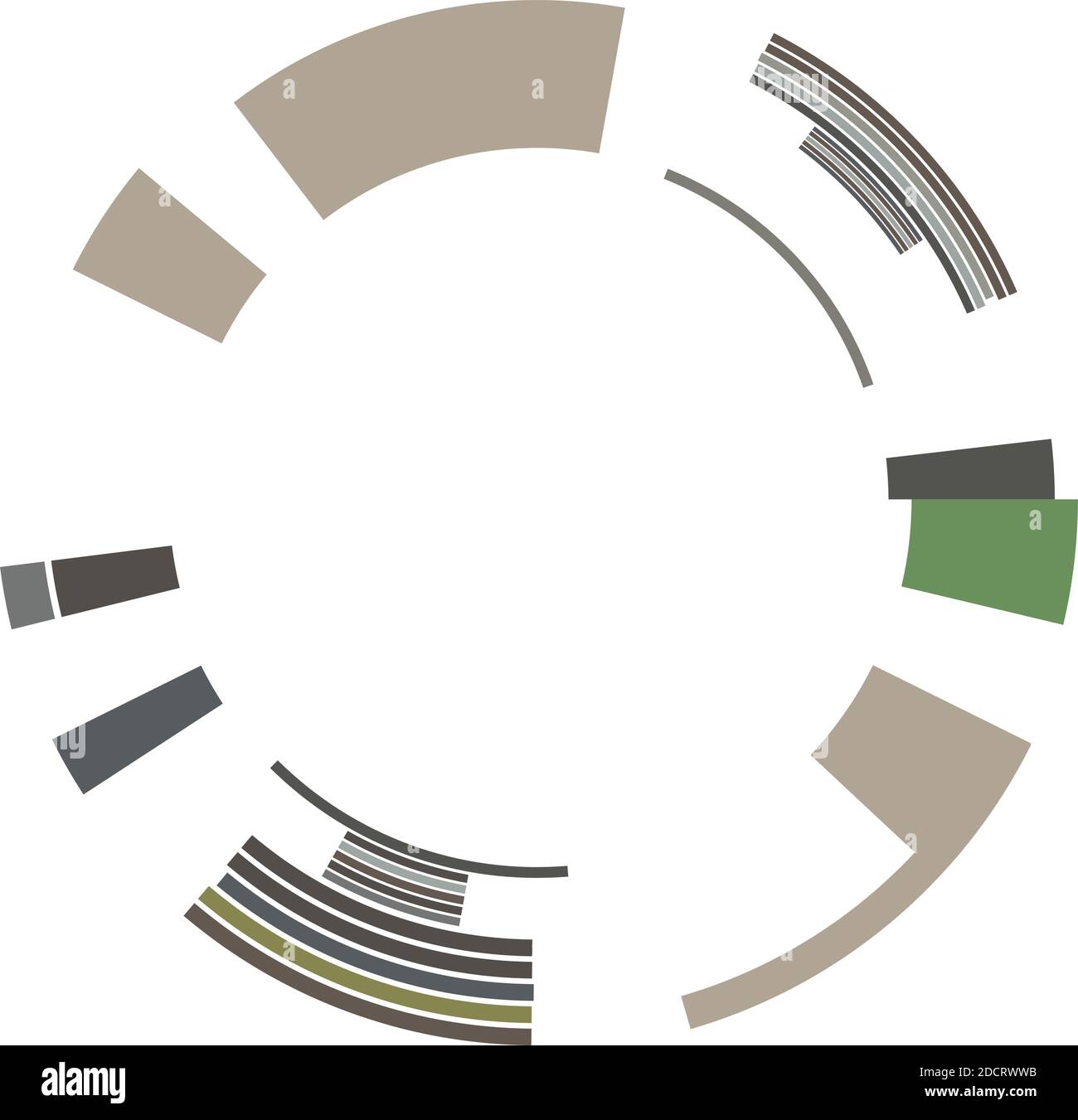 Geometric HUD, sc-fi GUI, UI circular elements. Geometric circle vector ...
