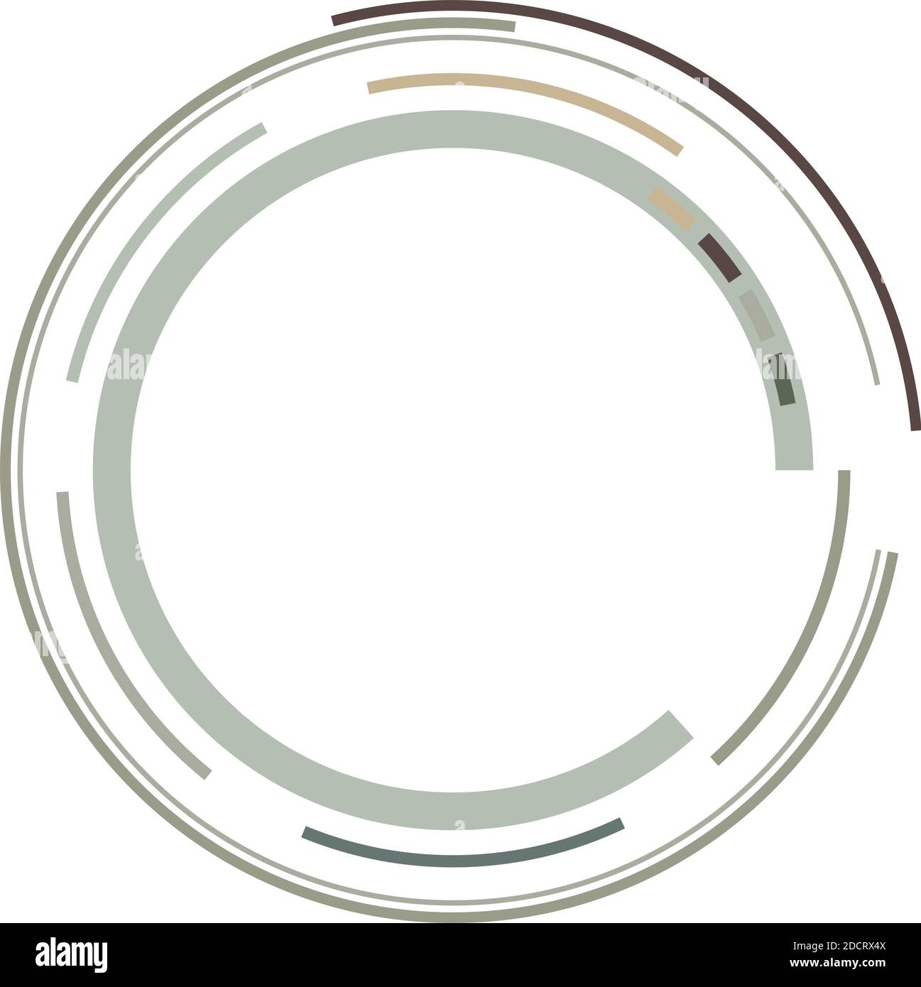 Geometric HUD, sc-fi GUI, UI circular elements. Geometric circle vector ...