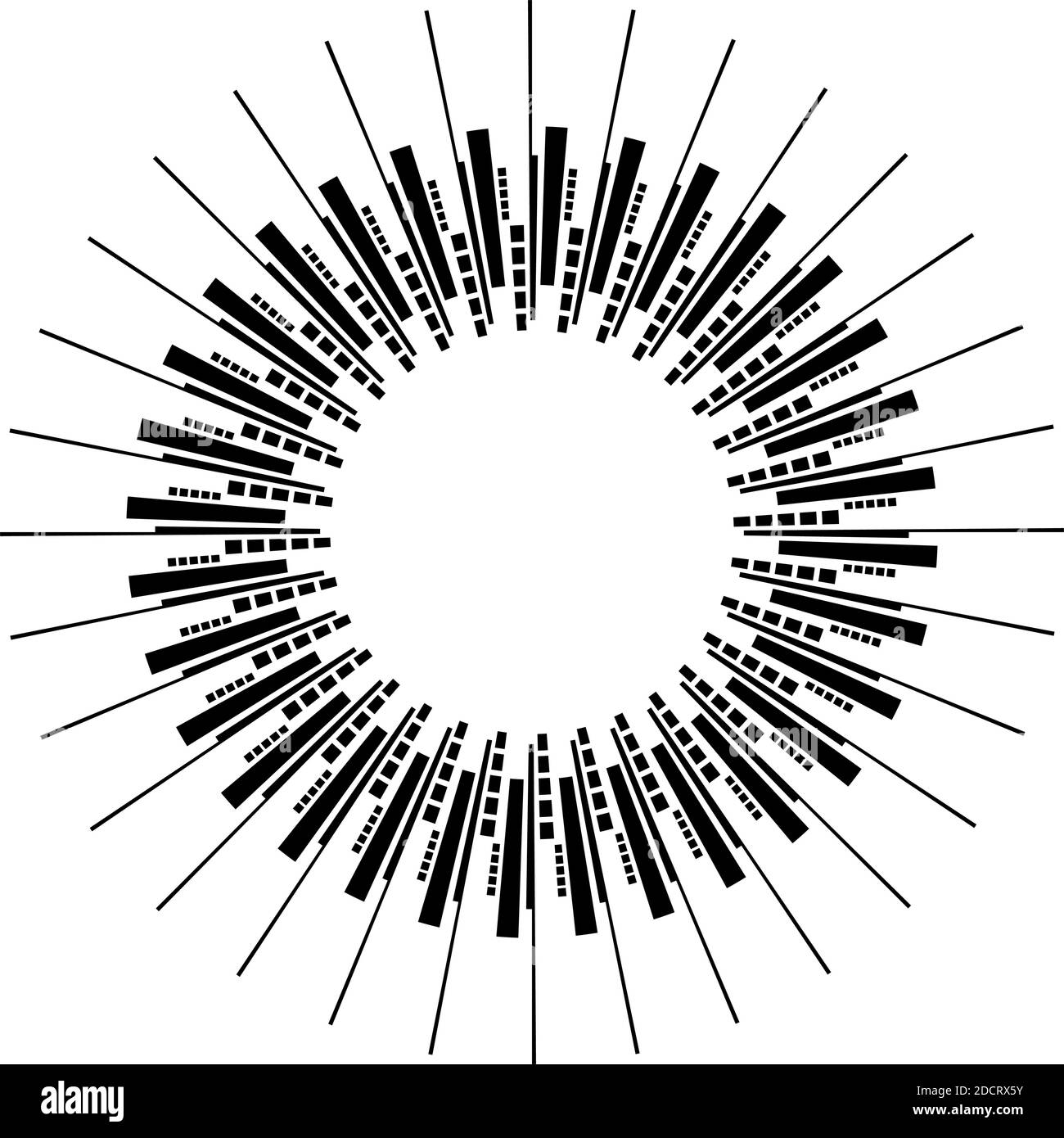 Geometric HUD, sc-fi GUI, UI circular elements. Geometric circle vector ...
