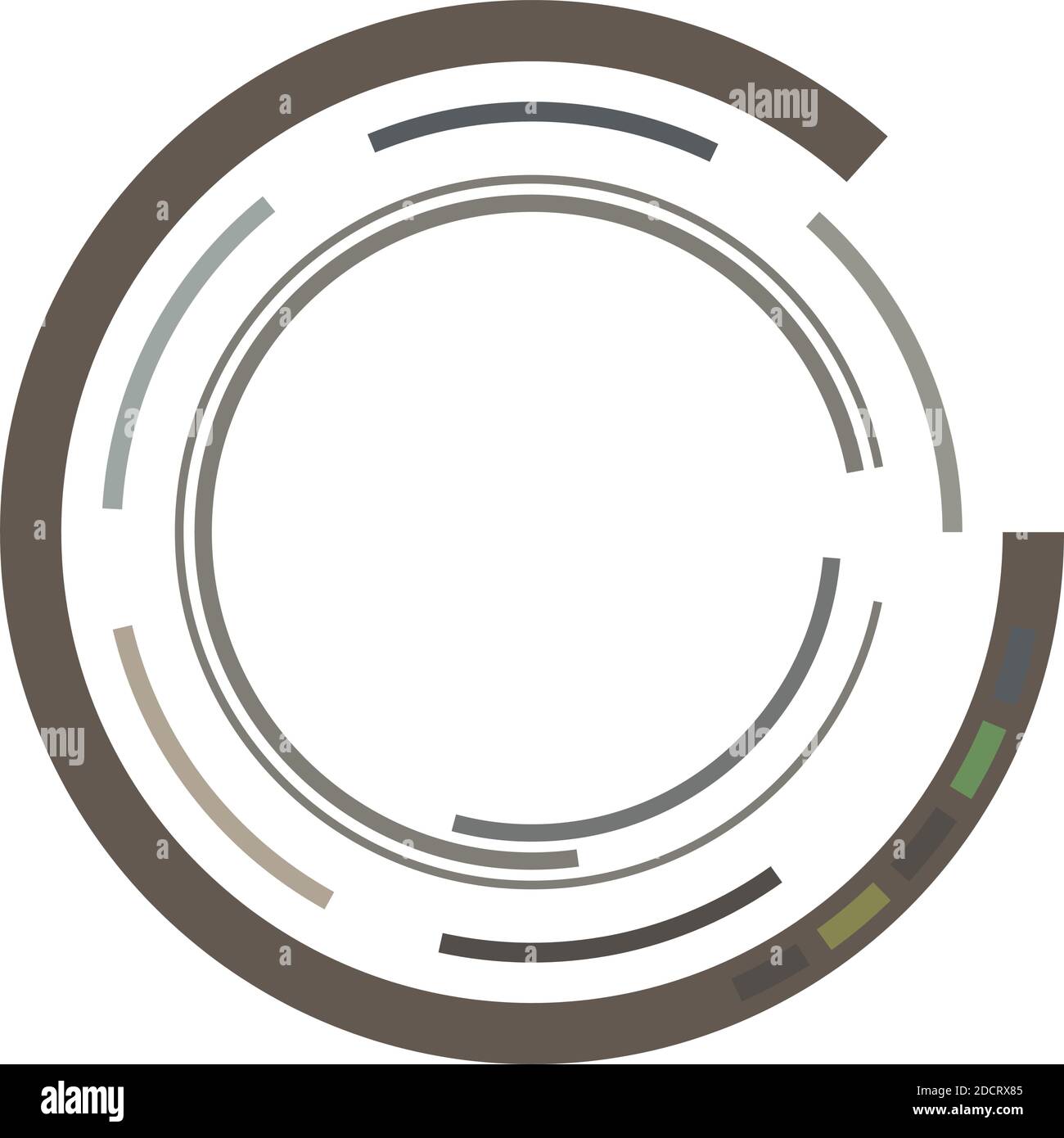 Geometric HUD, sc-fi GUI, UI circular elements. Geometric circle vector ...