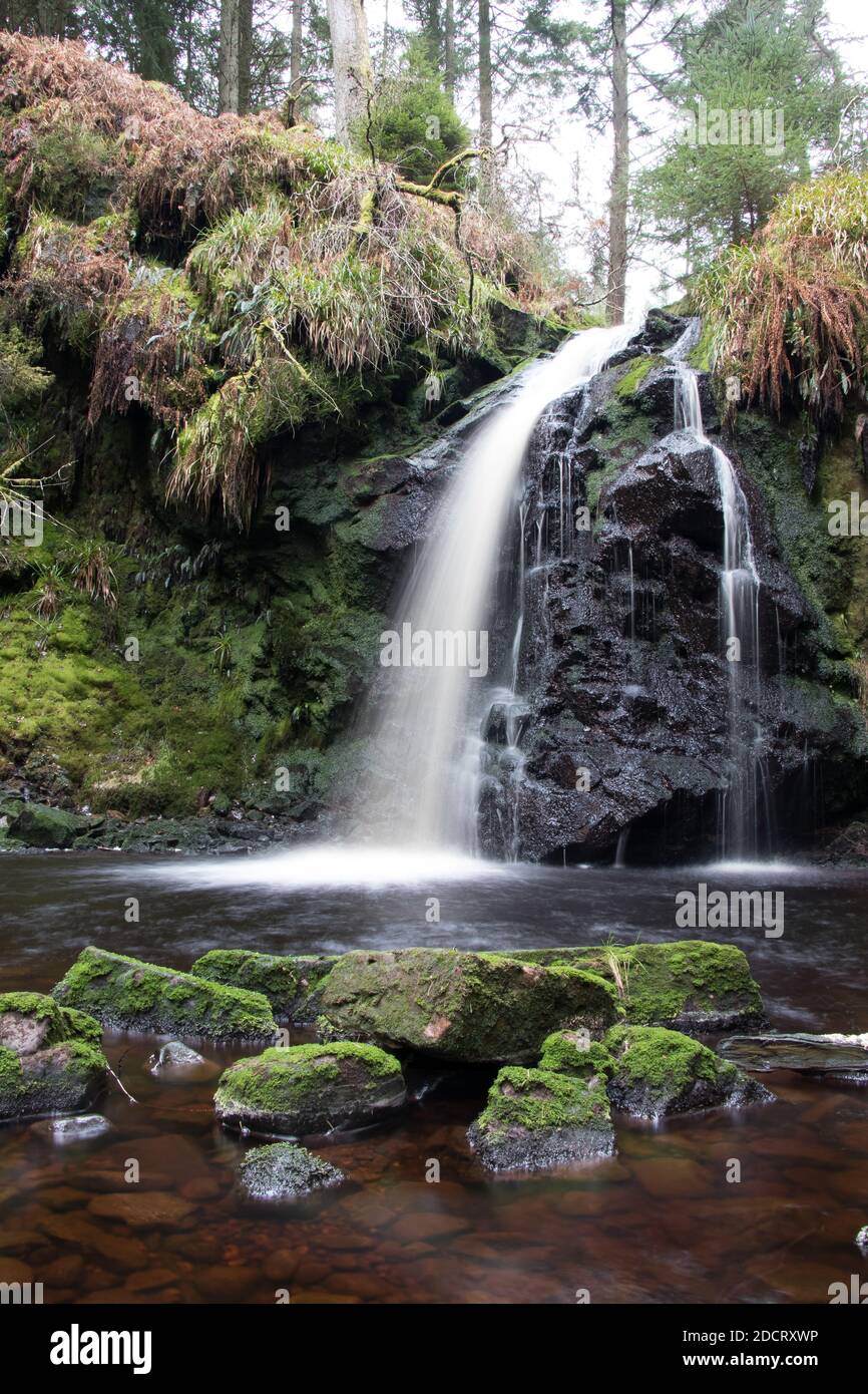 Hindhope Linn, Waterfall and trail Stock Photo - Alamy