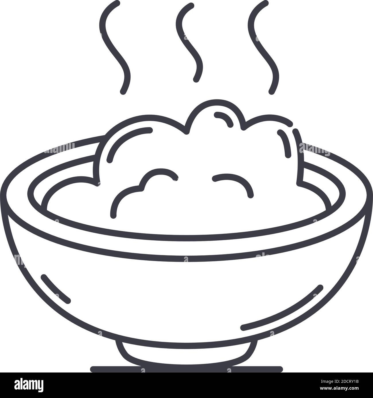 Meal icon, linear isolated illustration, thin line vector, web design ...