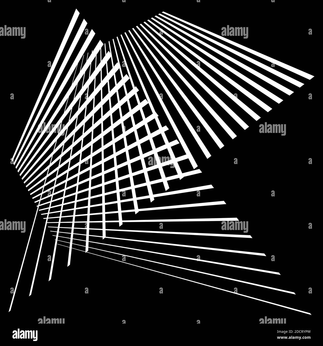 Abstract grid, mesh. Lattice, grating in perspective 3d – Stock vector ...