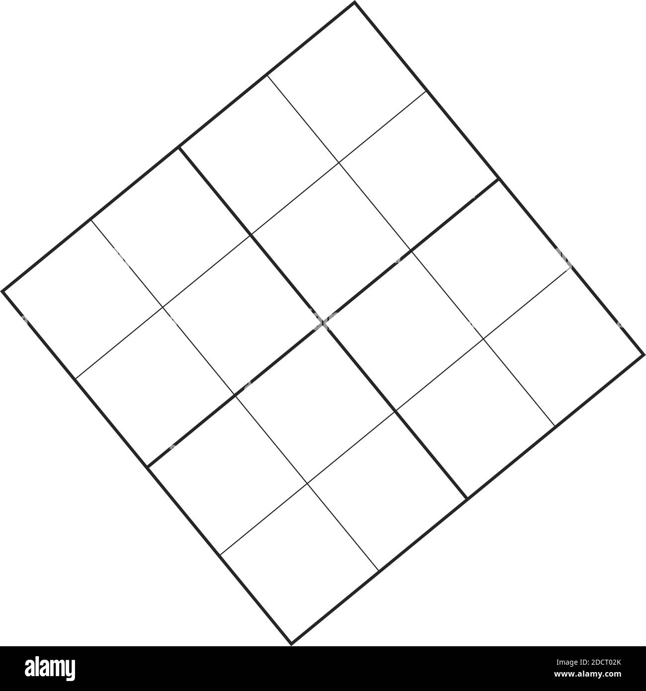 Tilt, skew, diagonal grid, mesh squares abstract geometric vector ...