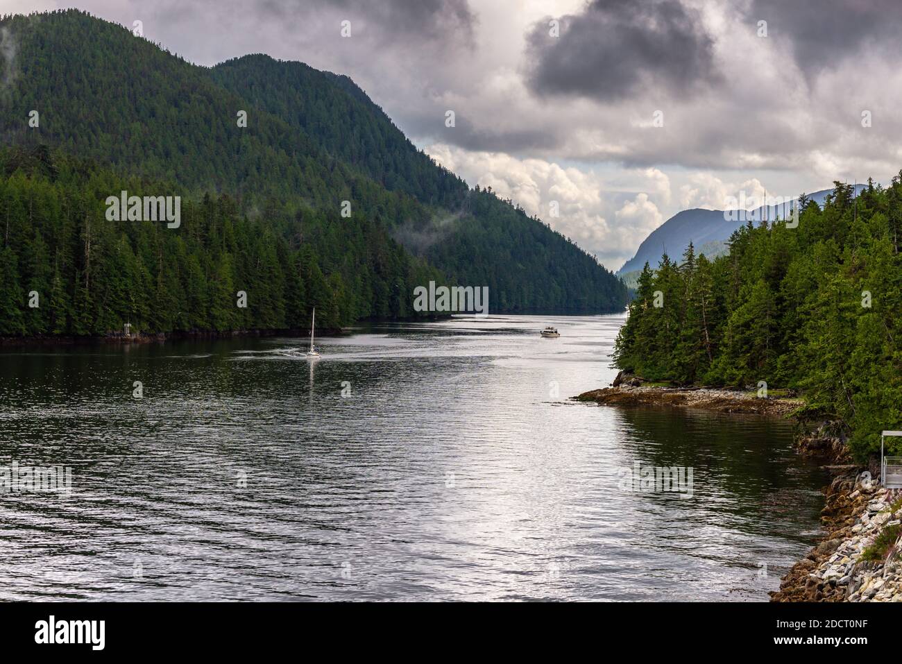 nature views from the cruise ship during the inside passage from Port ...