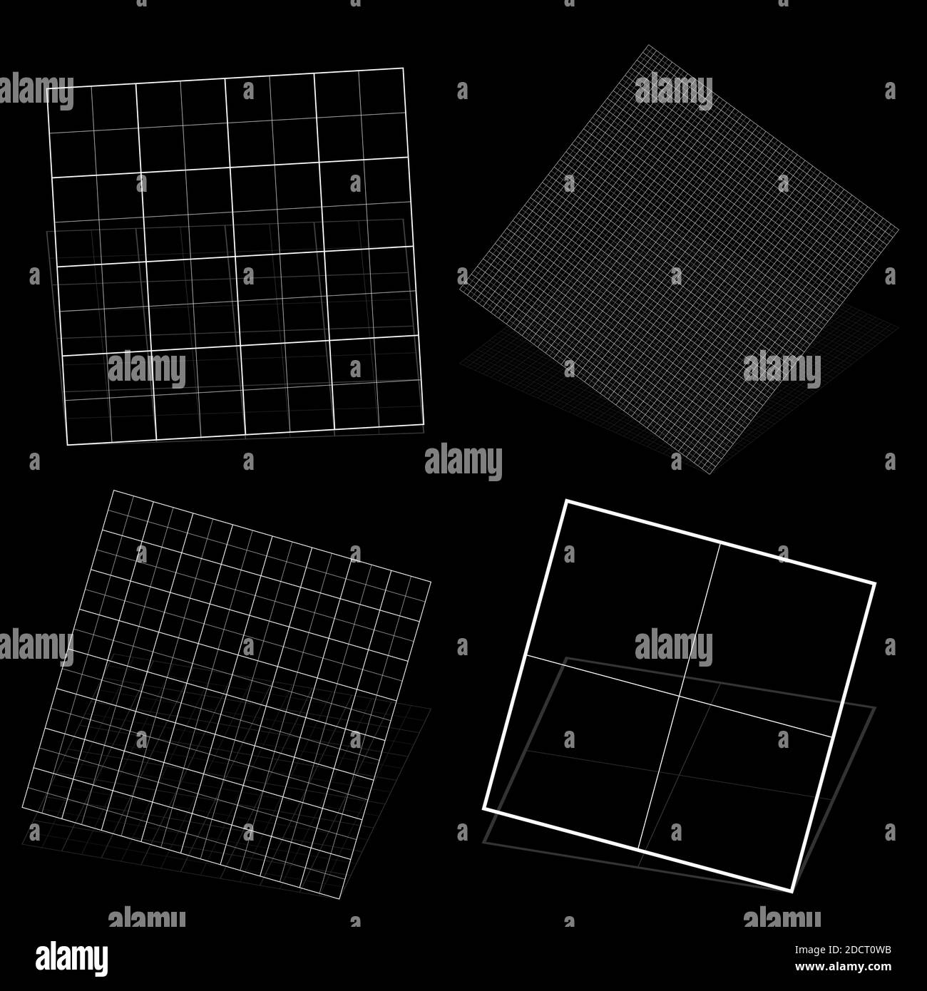 Tilt, skew, diagonal grid, mesh squares abstract geometric vector ...