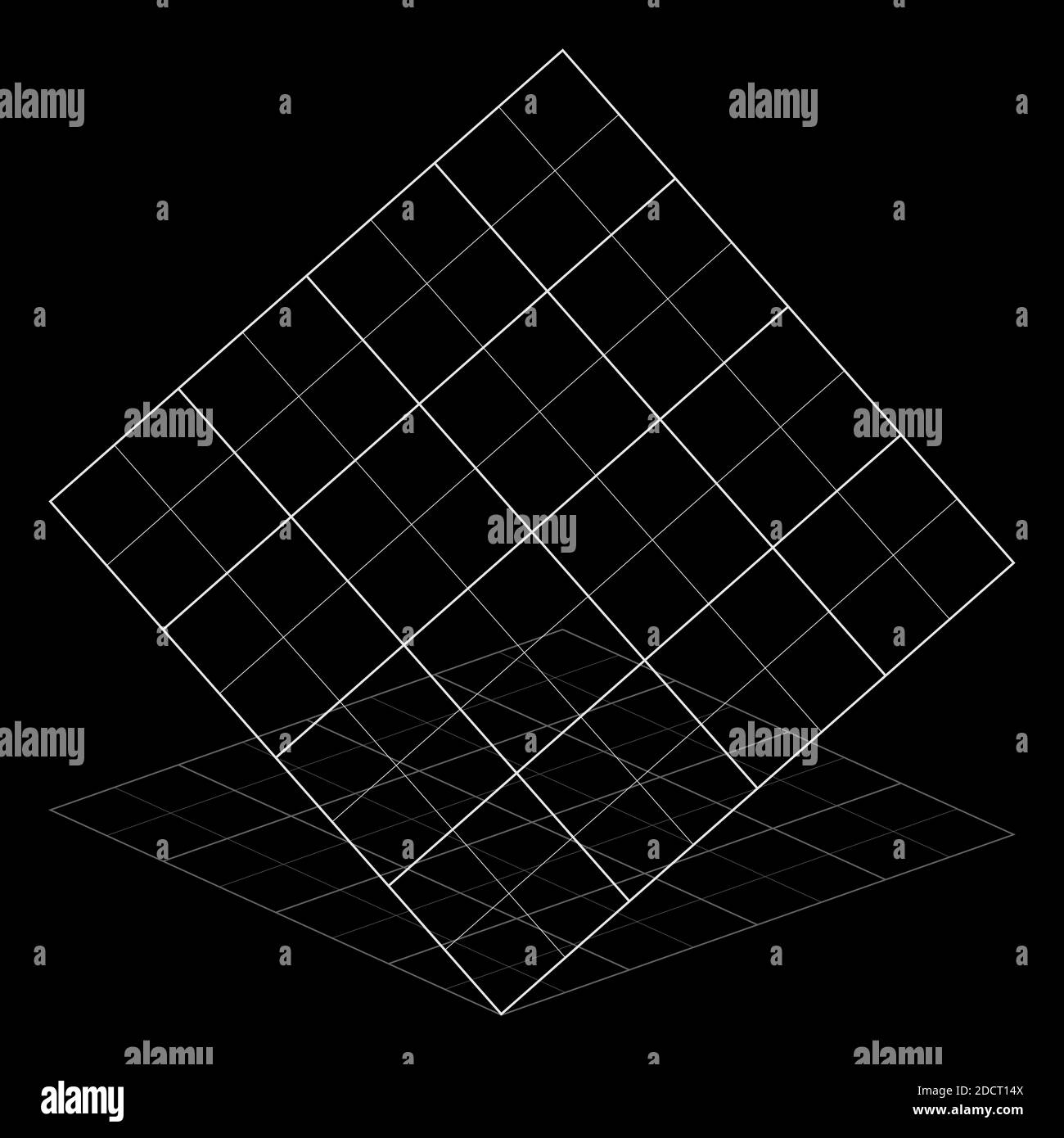 Tilt, skew, diagonal grid, mesh squares abstract geometric vector ...