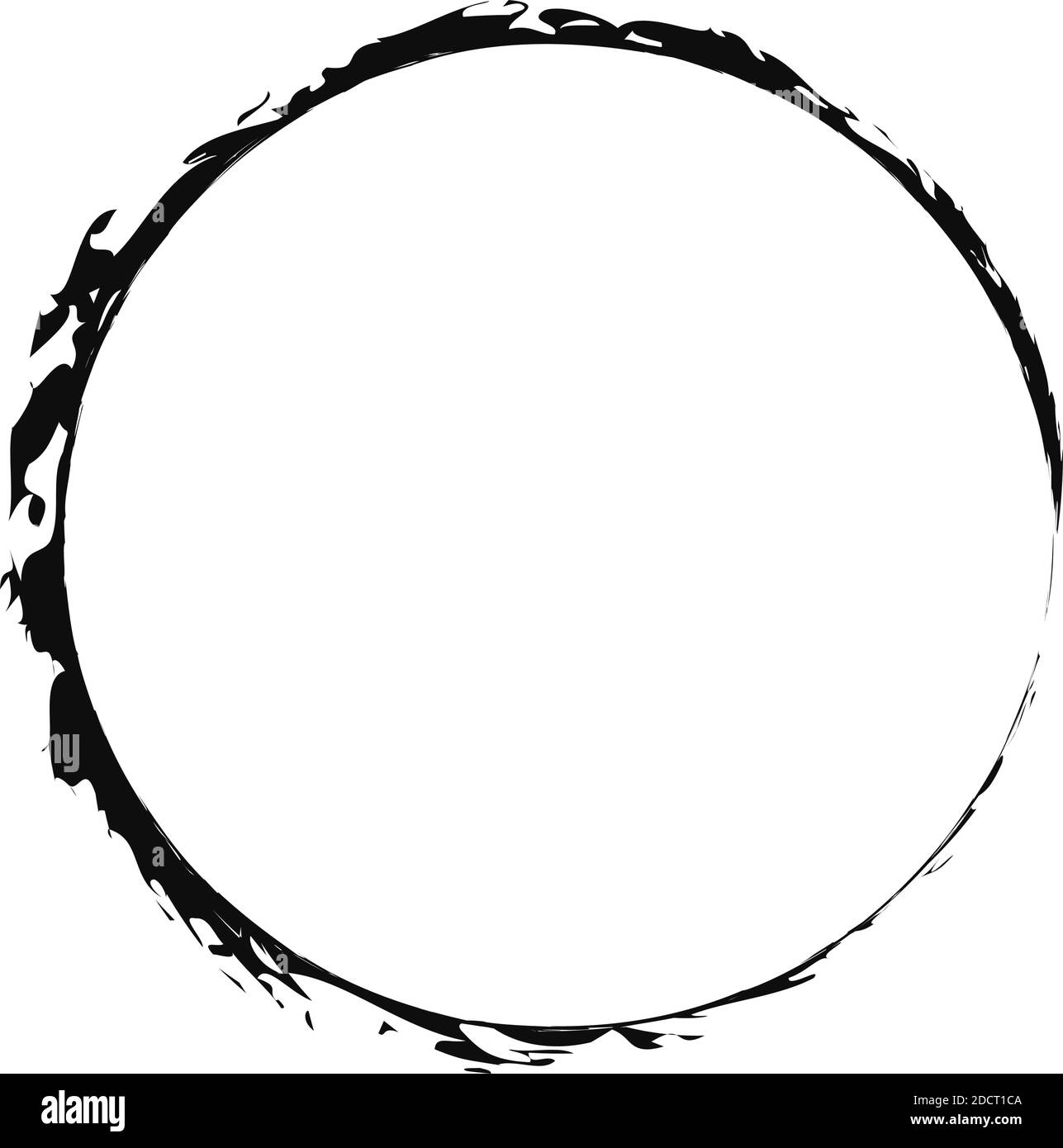 Grungy, textured circle, Grunge effect circular element. Smudge, smear ...