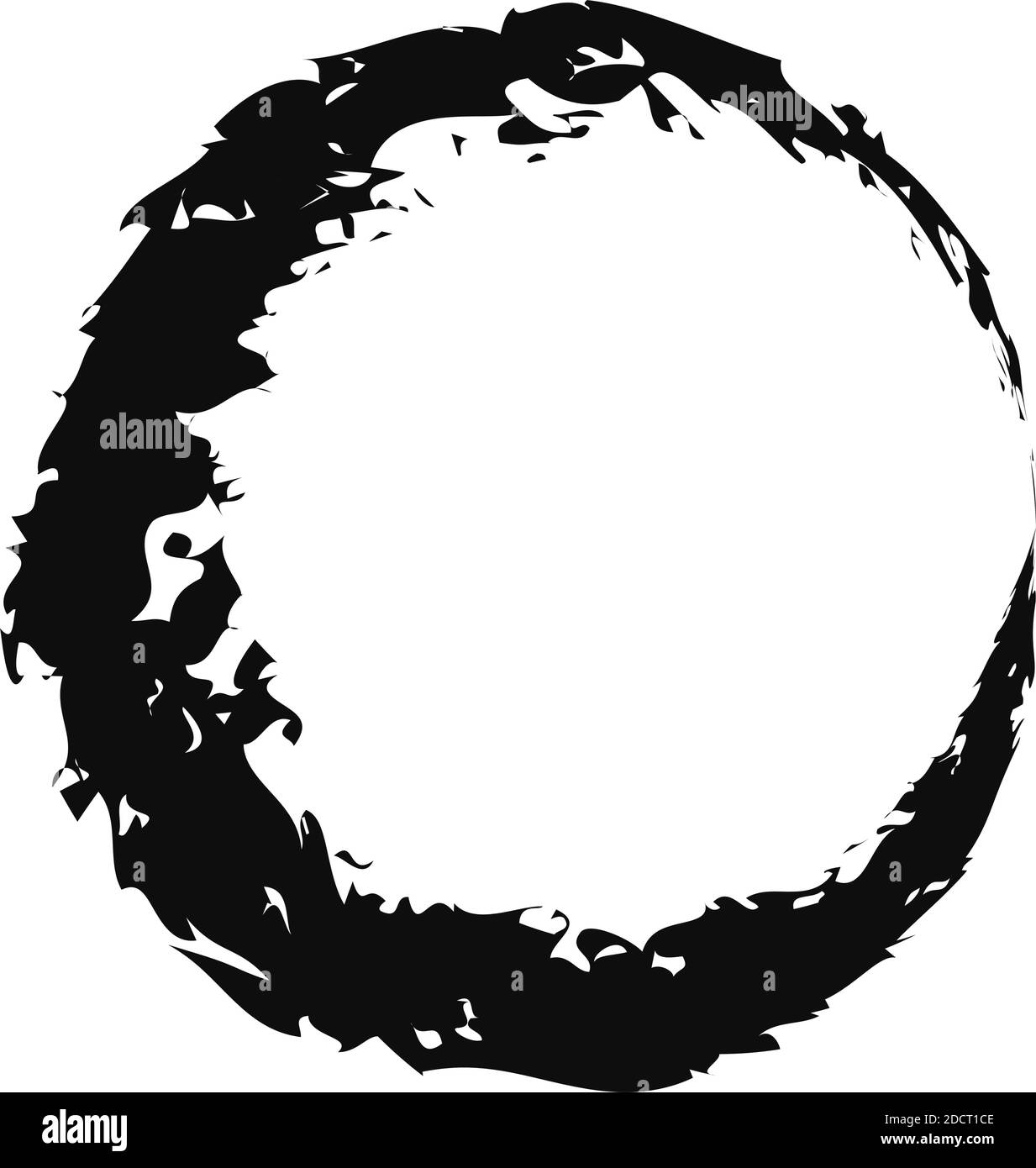 Grungy, textured circle, Grunge effect circular element. Smudge, smear ...