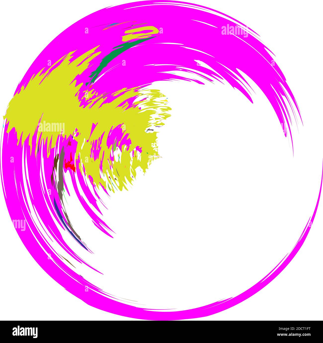 Grungy, textured circle, Grunge effect circular element. Smudge, smear ...