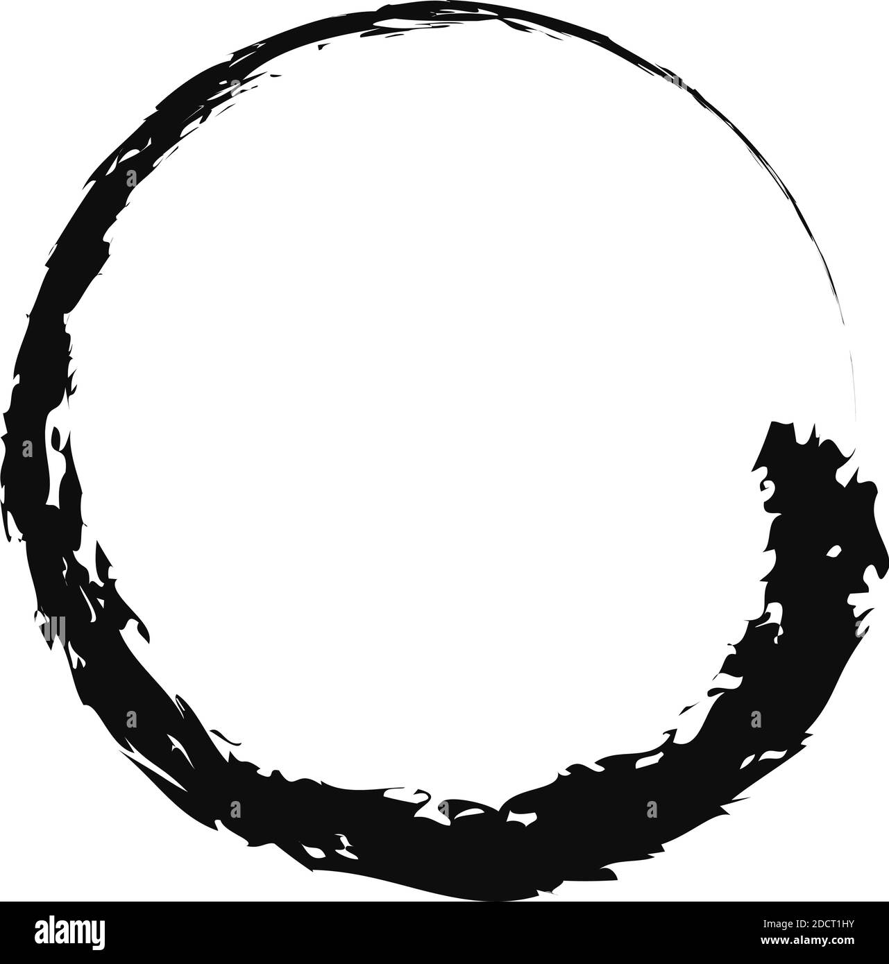 Grungy, textured circle, Grunge effect circular element. Smudge, smear ...