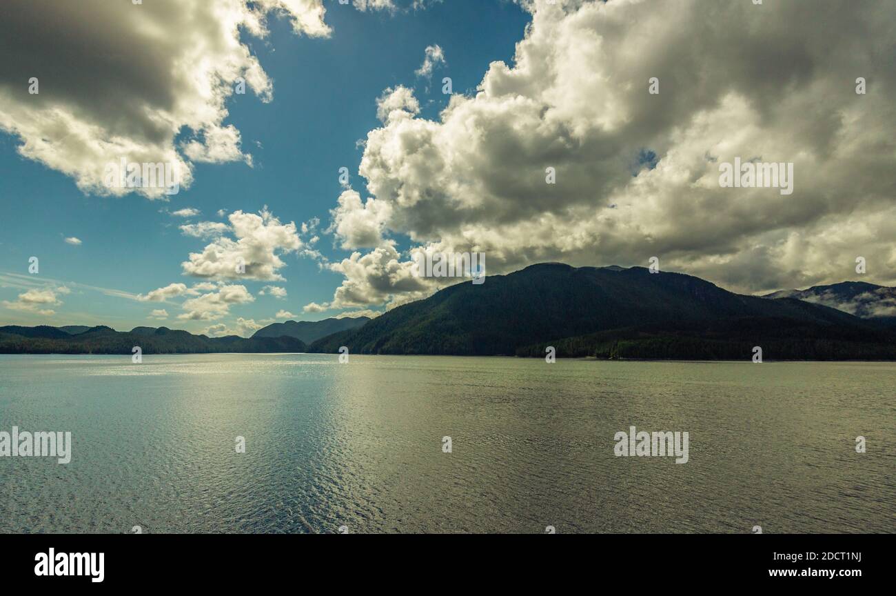 nature views from the cruise ship during the inside passage from Port ...