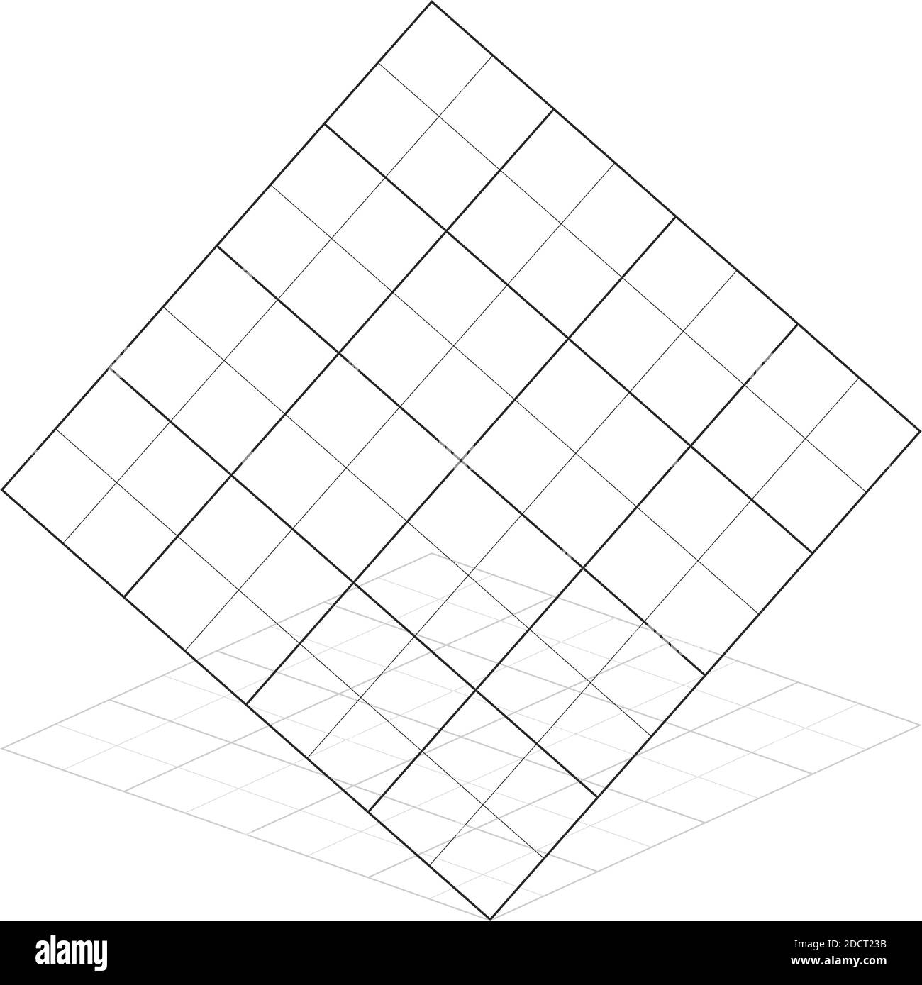 Tilt, skew, diagonal grid, mesh squares abstract geometric vector ...