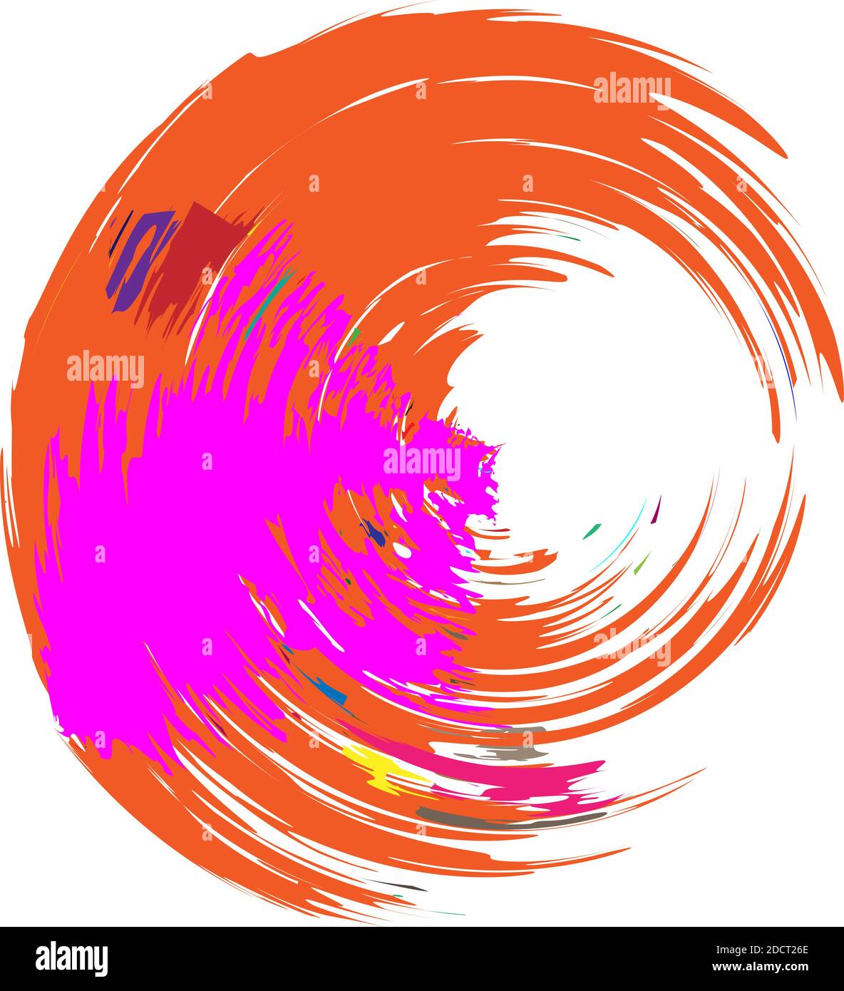 Grungy, textured circle, Grunge effect circular element. Smudge, smear ...