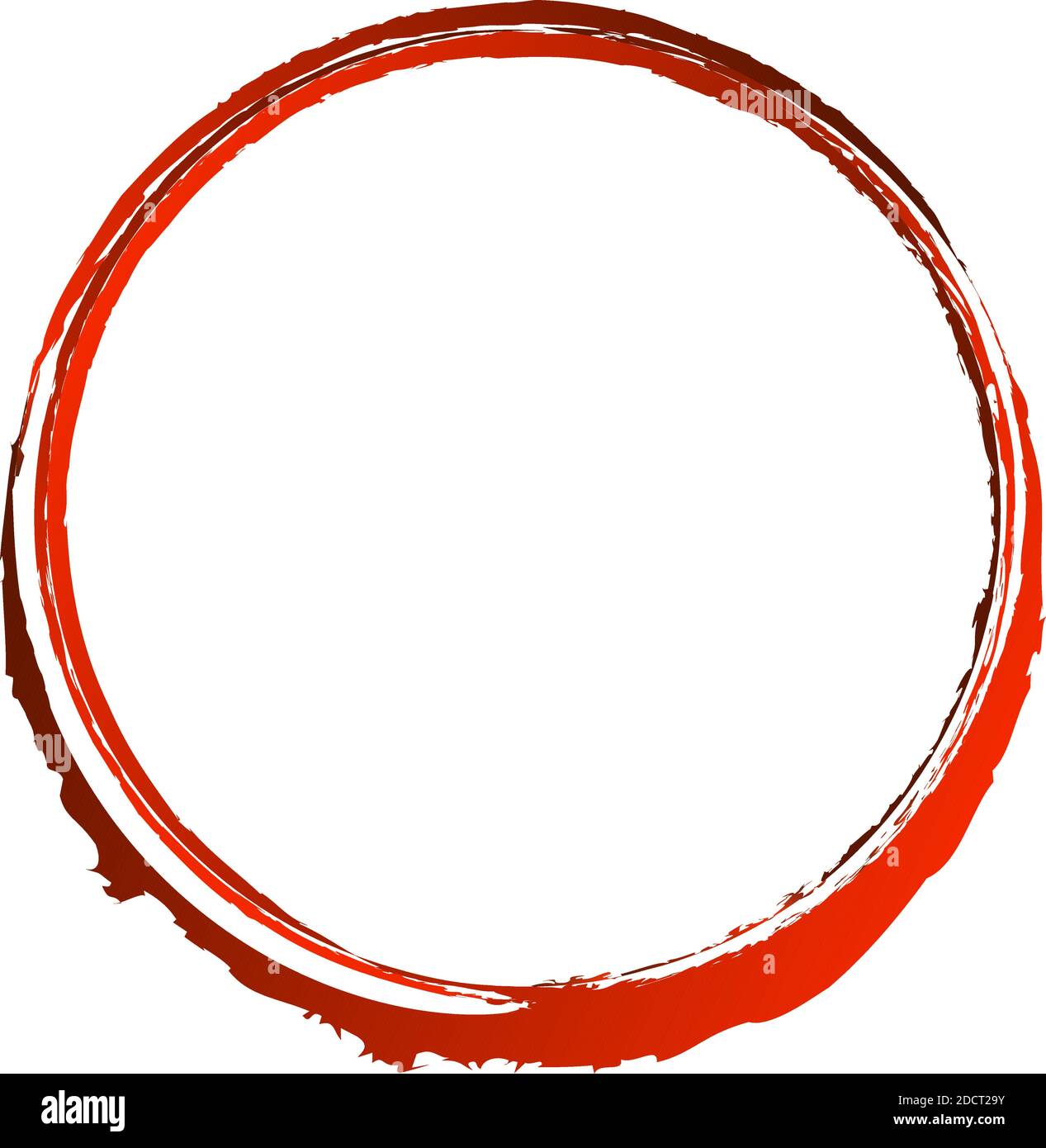 Red grungy, grunge textured circle design element – Stock vector ...