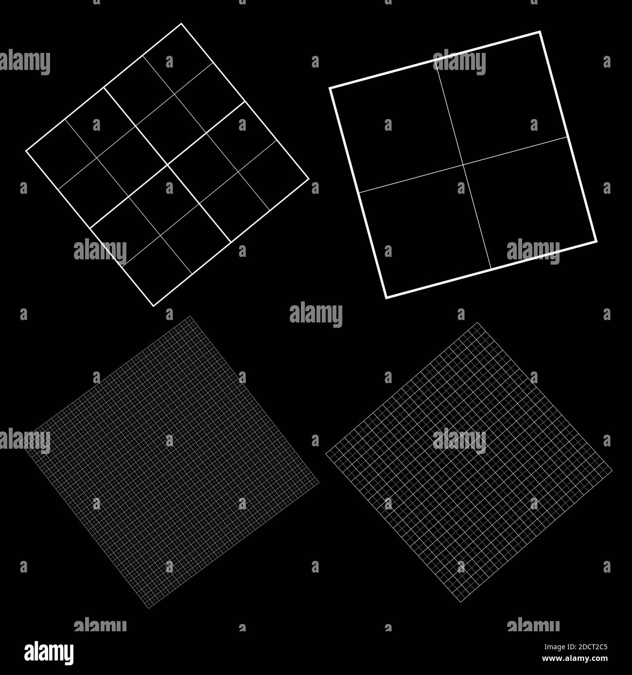 Tilt, skew, diagonal grid, mesh squares abstract geometric vector ...