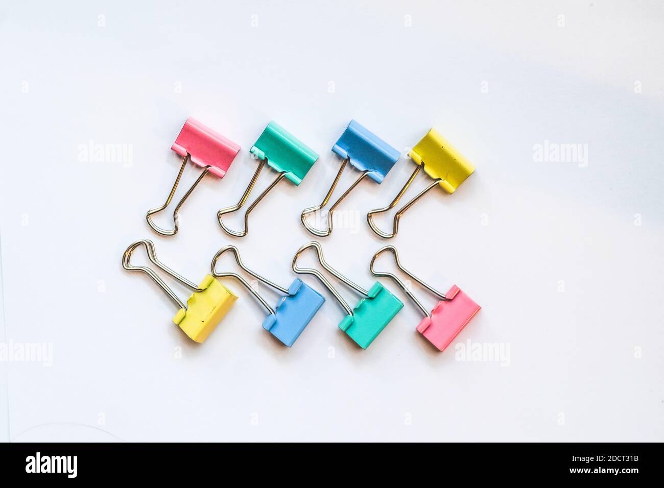 Colored iron paper clips. paper clips with many unique pastel color ...