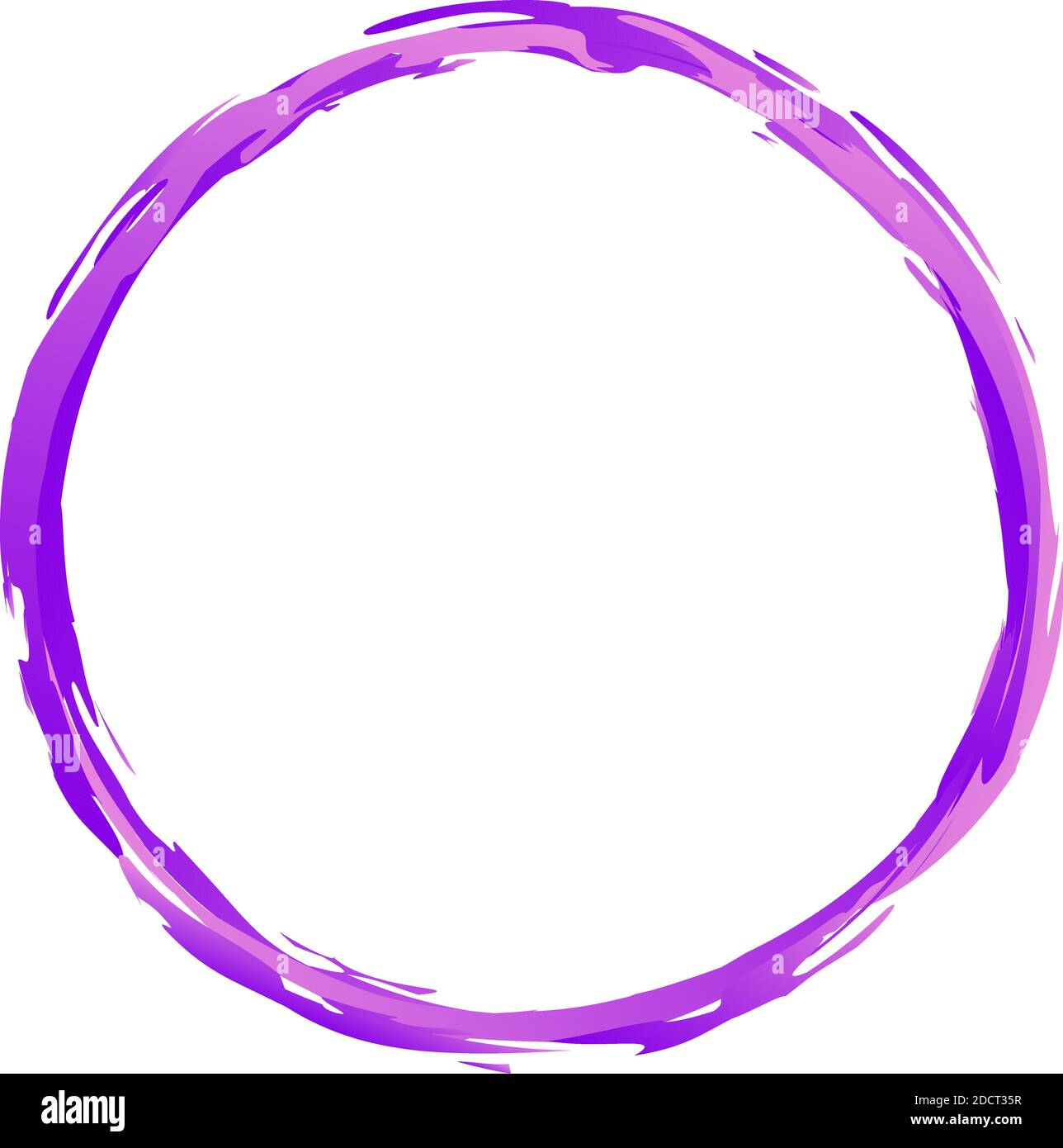Purple, violet grungy, grunge paintbrush, paint stroke circle, ring ...