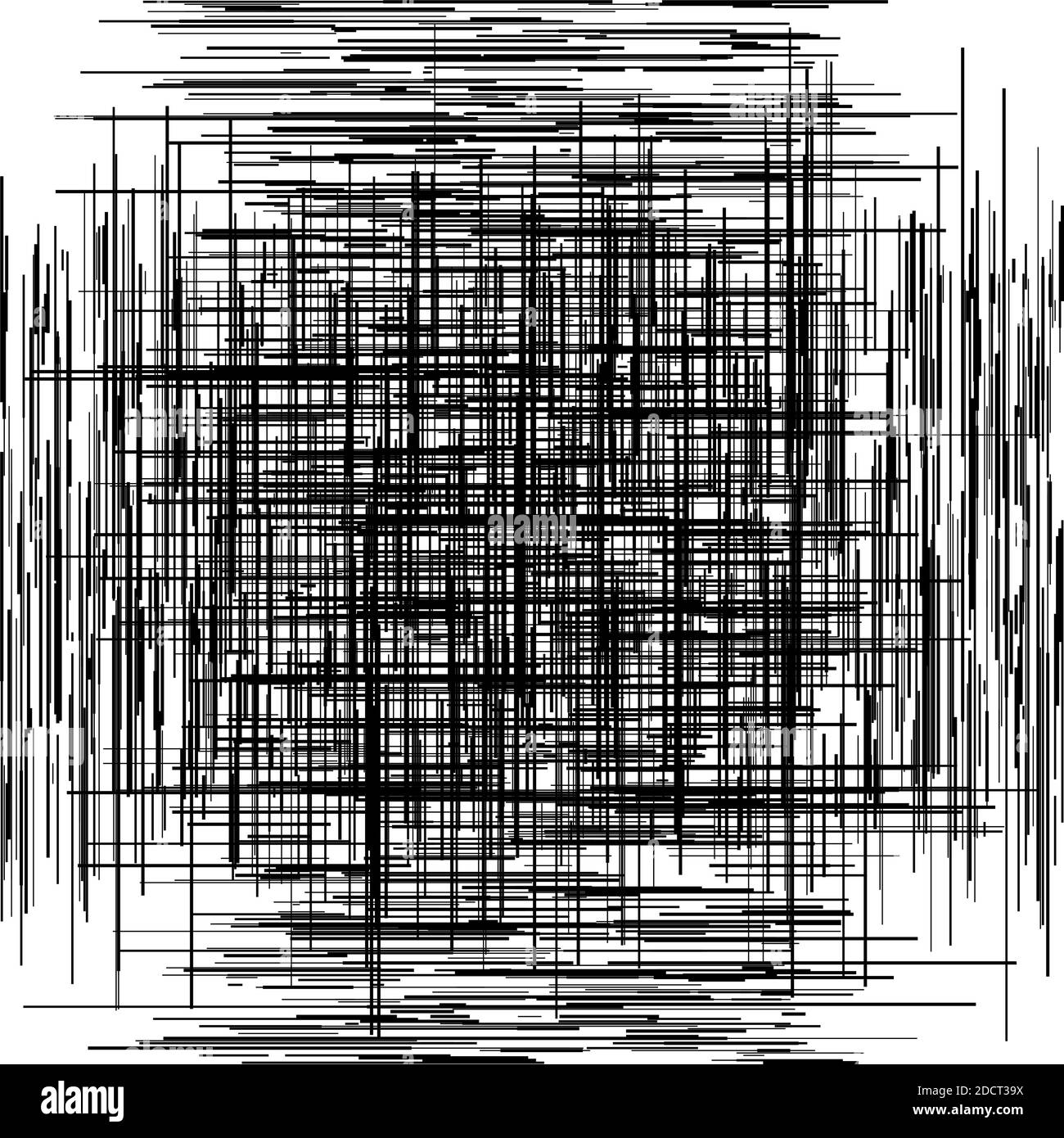 Irregular, random lines harsh texture. Abrasion, sketch, sketchy scribble lines – Stock ...