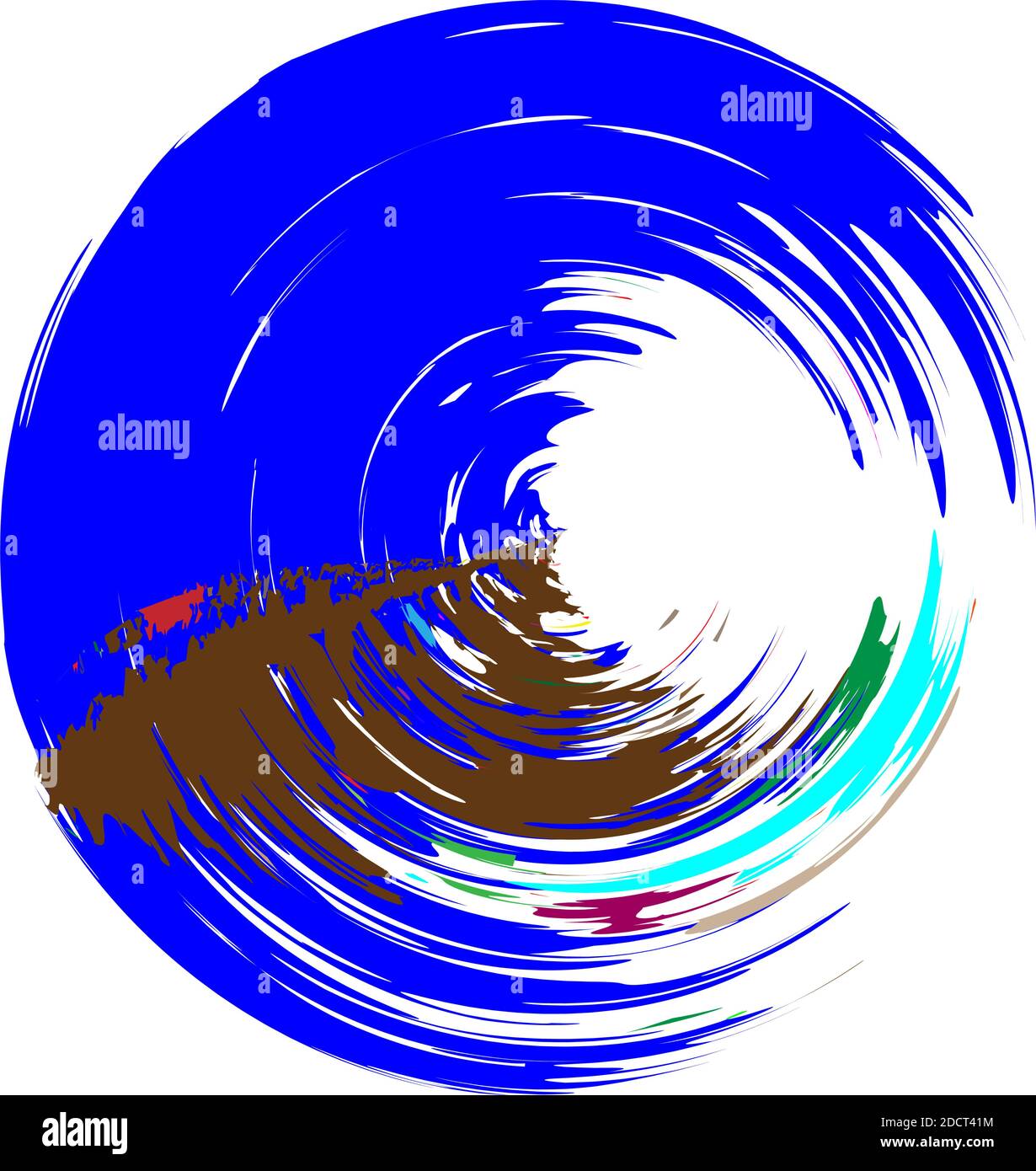 Grungy, textured circle, Grunge effect circular element. Smudge, smear ...