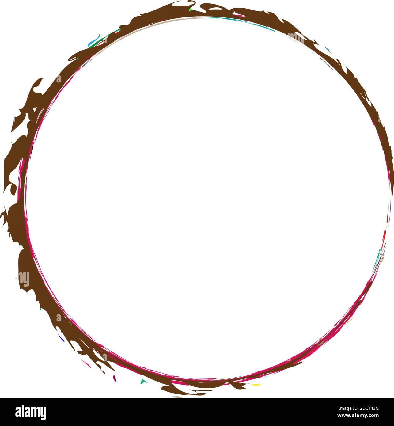 Grungy, textured circle, Grunge effect circular element. Smudge, smear ...
