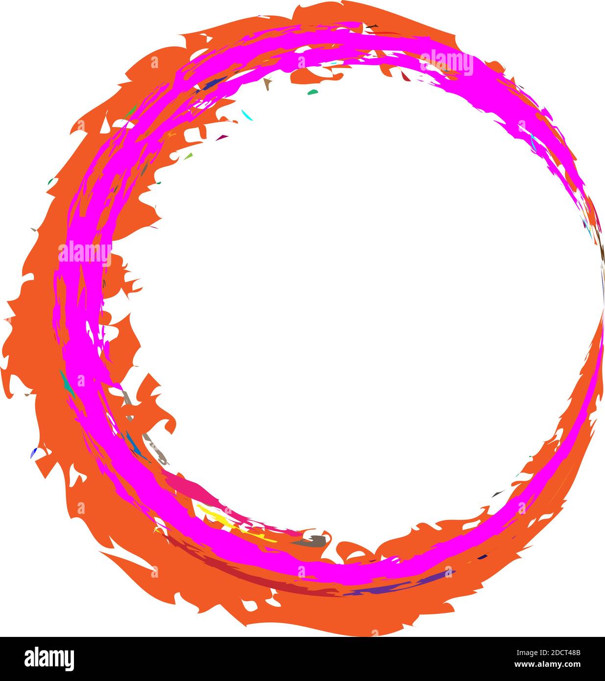 Grungy, textured circle, Grunge effect circular element. Smudge, smear ...