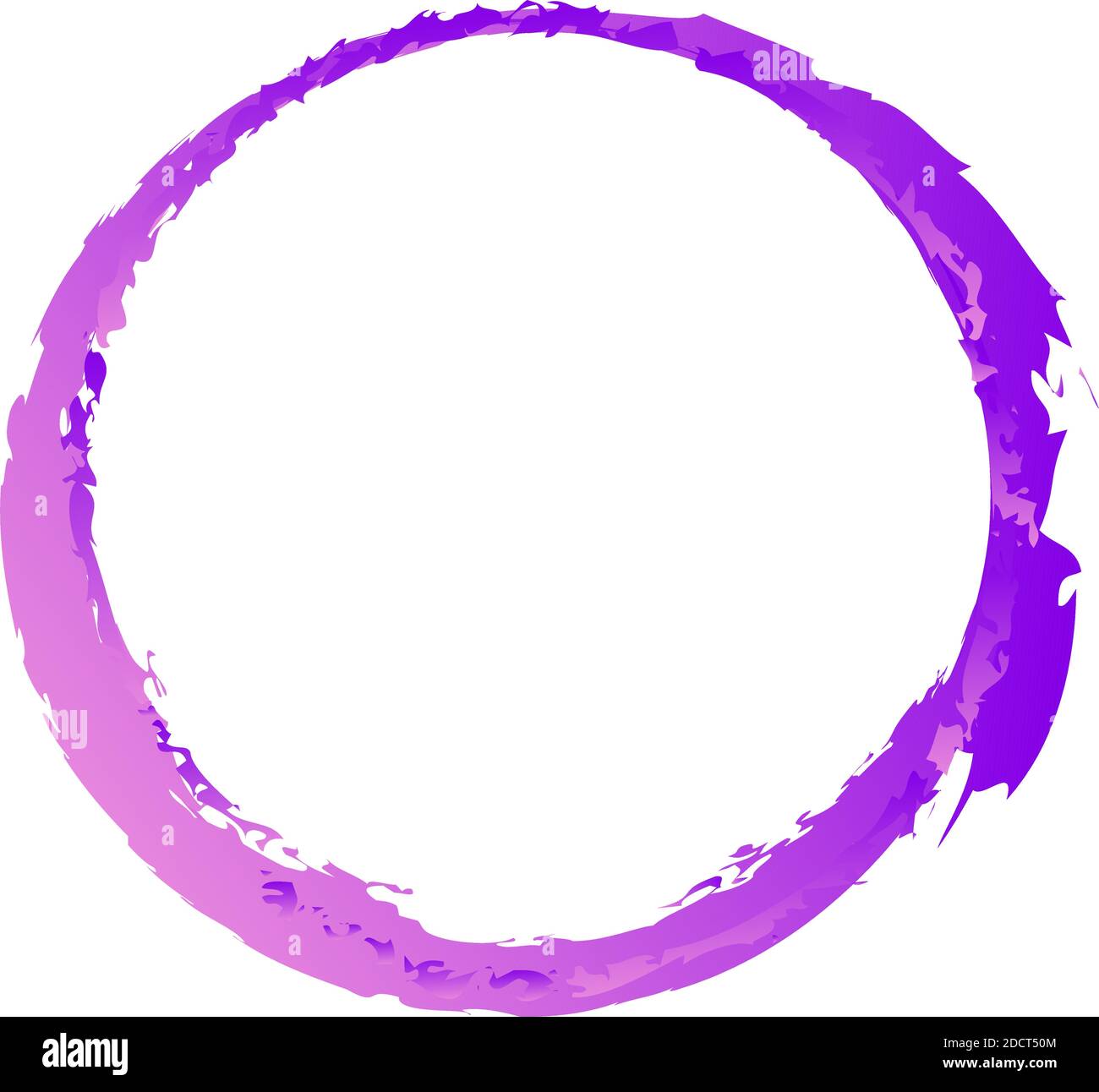 Purple, violet grungy, grunge paintbrush, paint stroke circle, ring ...