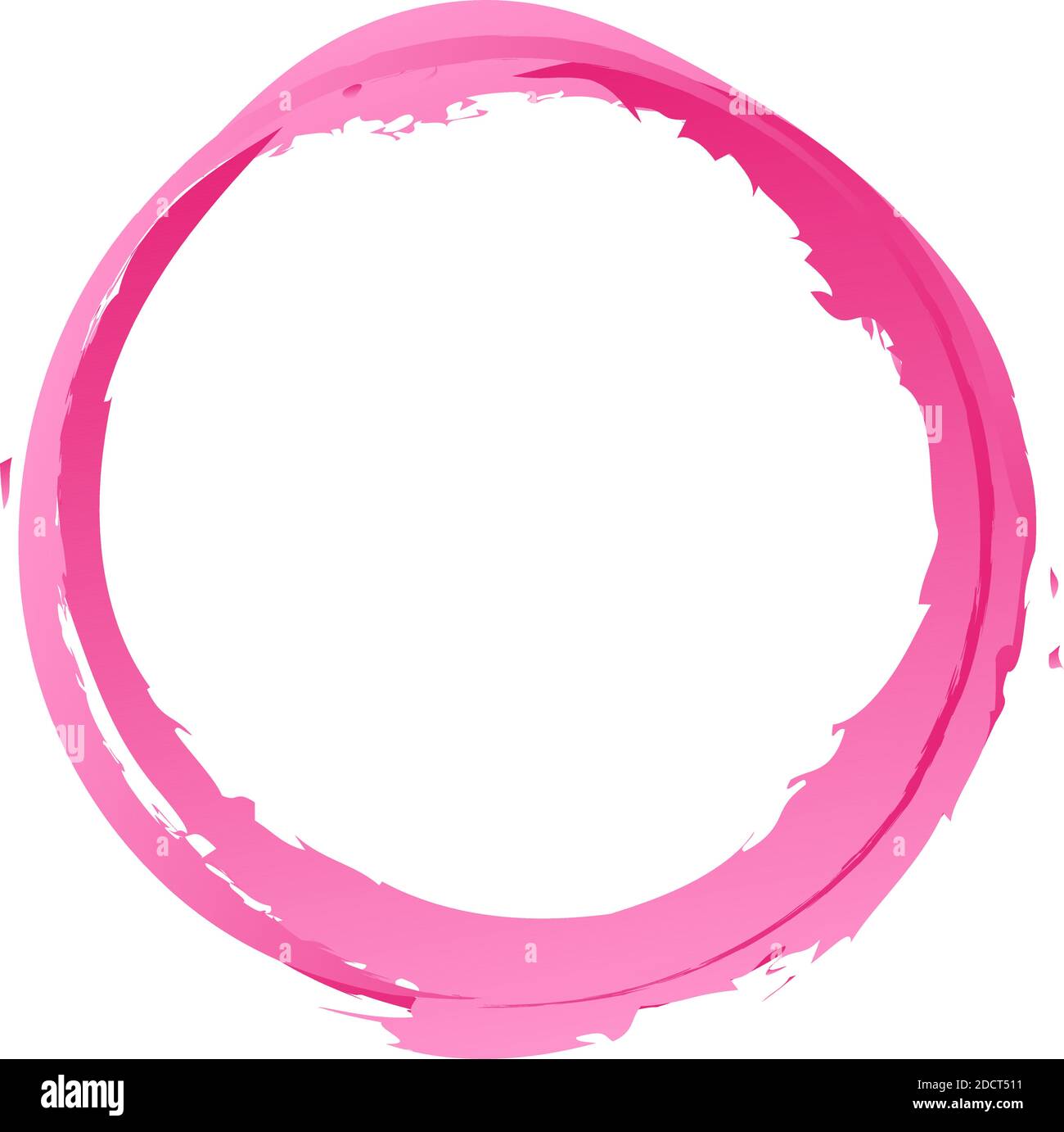 Pink grungy, grunge paintbrush, paint stroke circle, ring vector design ...