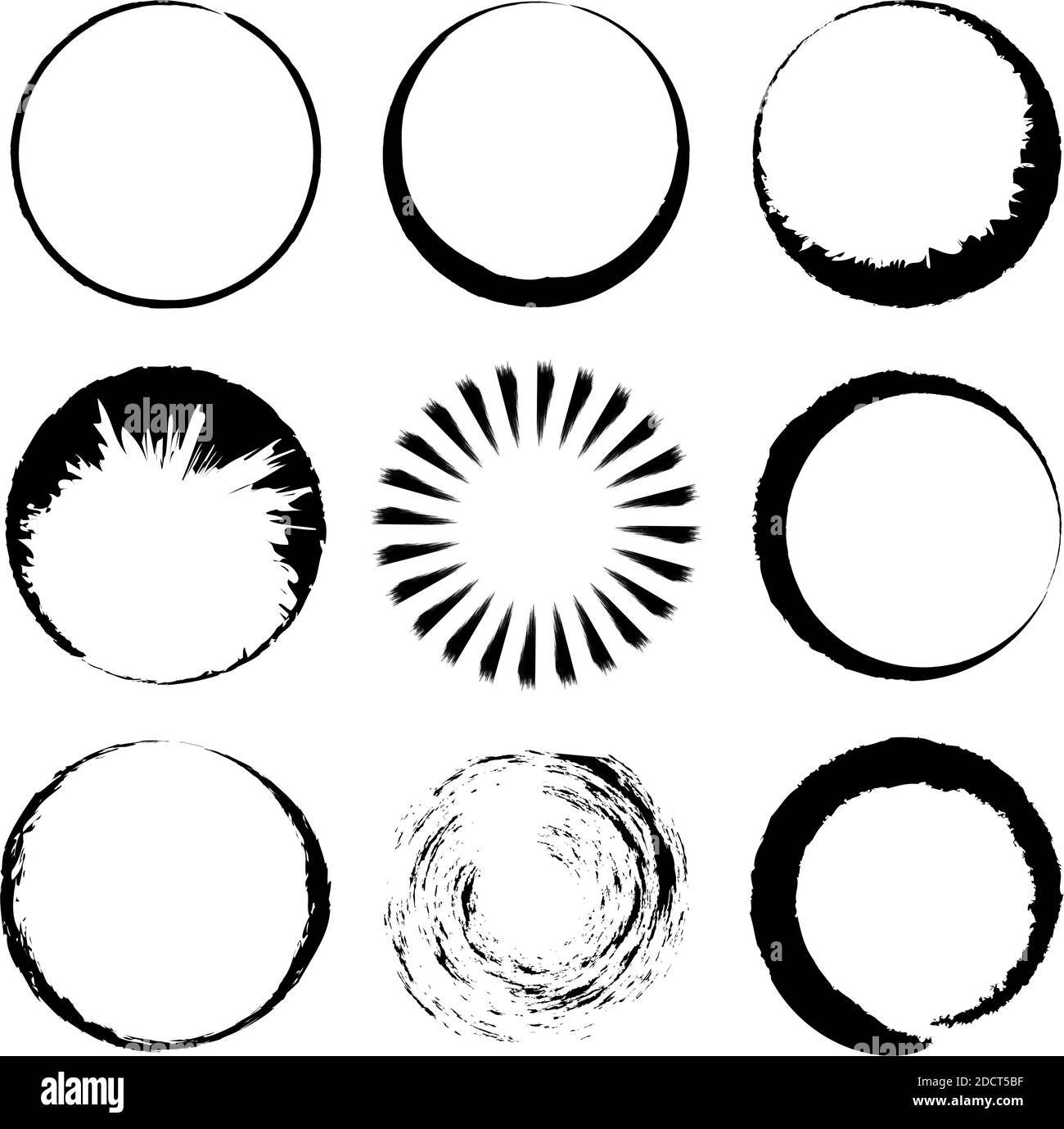 Grungy Circle Blob Blotch Vector Stock Vector Illustration Clip Art Graphics Stock Vector