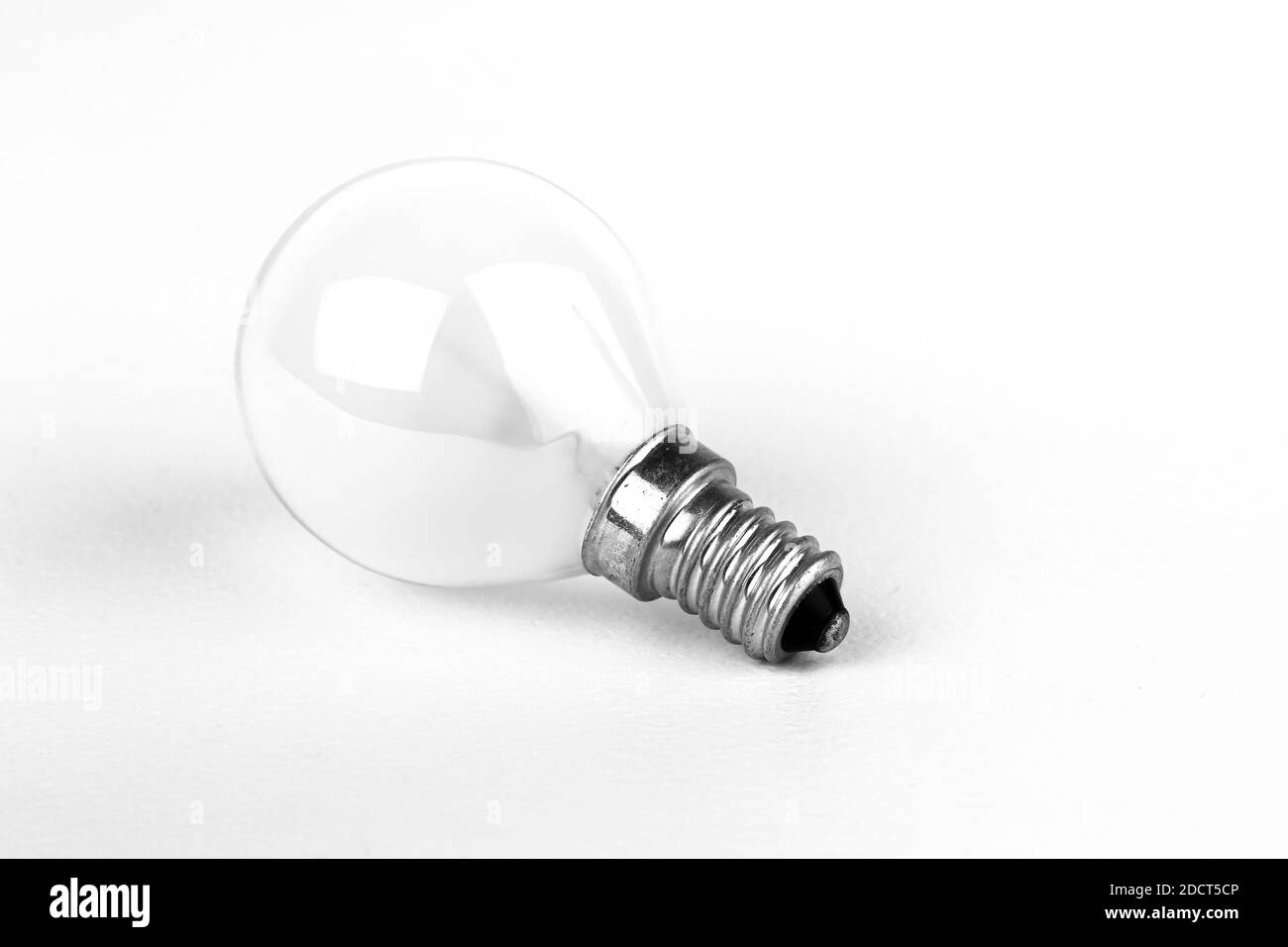 Vintage glass light bulb isolated on white background. Top view ...