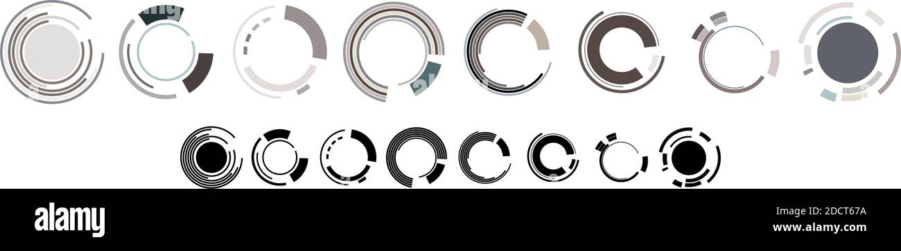 Geometric circles gui ui hi-res stock photography and images - Alamy