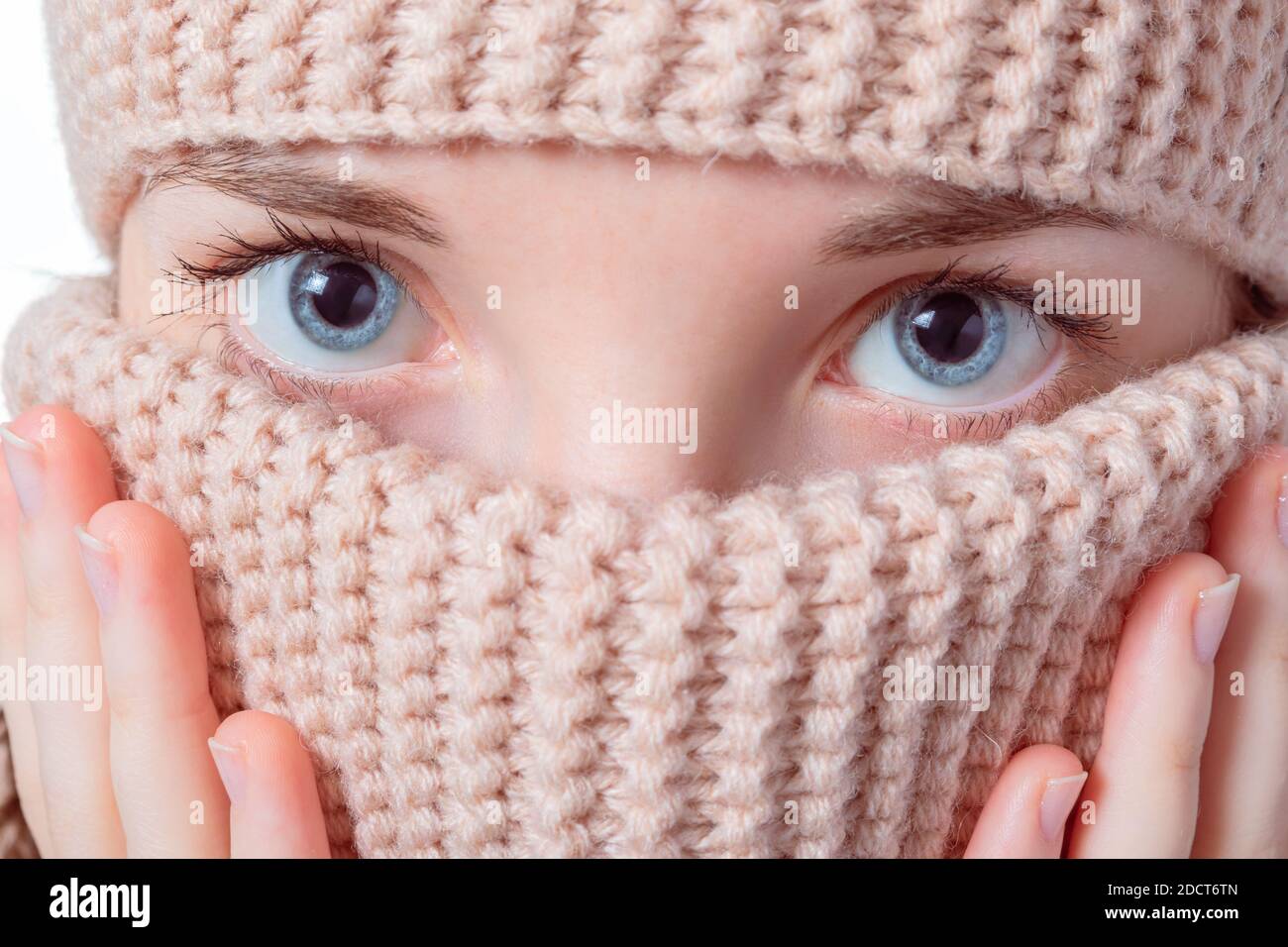Big expressive charming blue eyes Stock Photo - Alamy