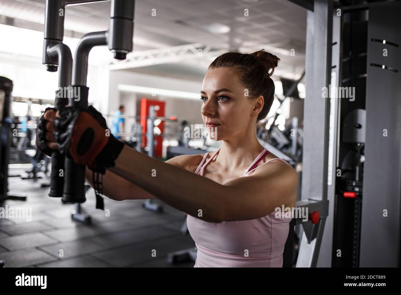 Woman working out in gym hi-res stock photography and images - Alamy