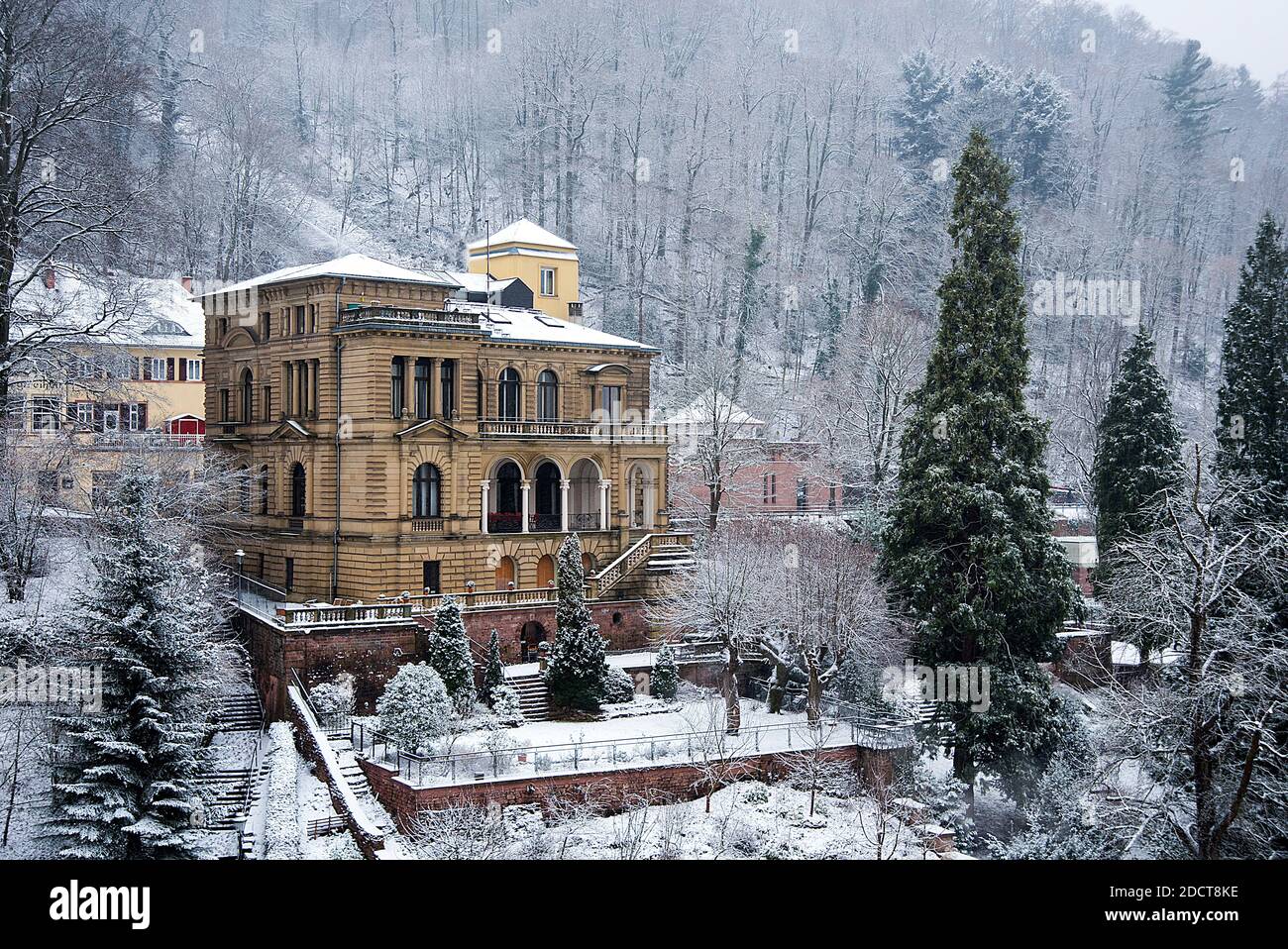 Aerial view of Heidelberg city, Baden-Wurttemberg state, Germany. View ...