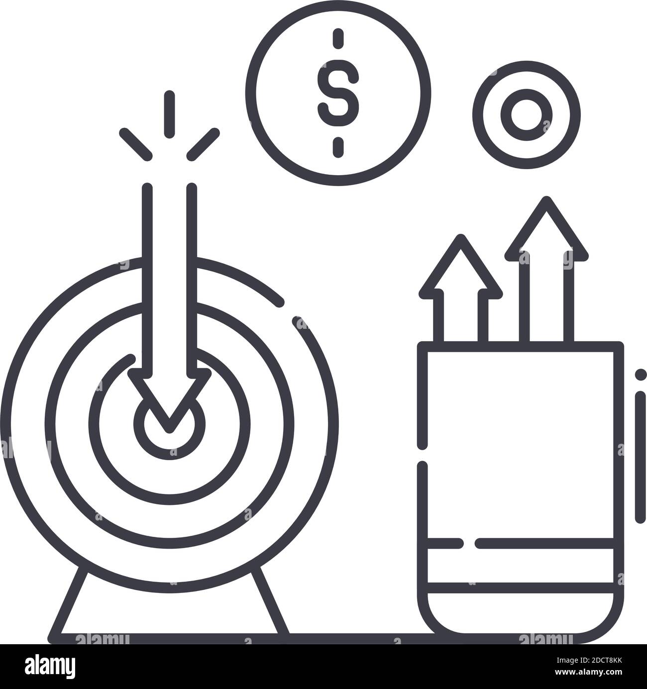 Personal loans icon, linear isolated illustration, thin line vector ...
