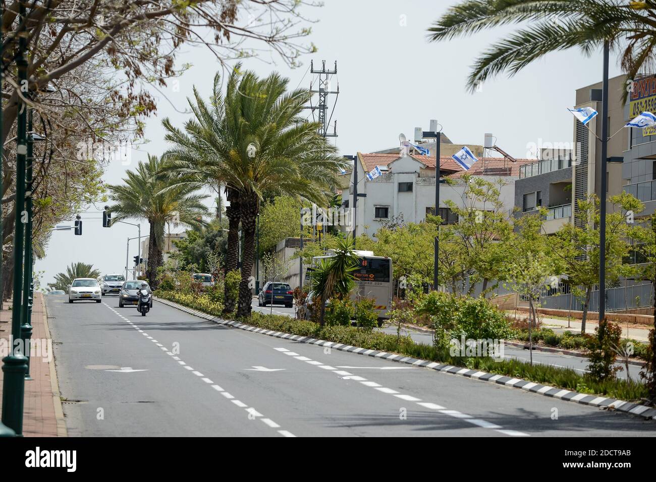 Israel. Tel Aviv. 15 APRIL 2015. View of city streets and city life ...