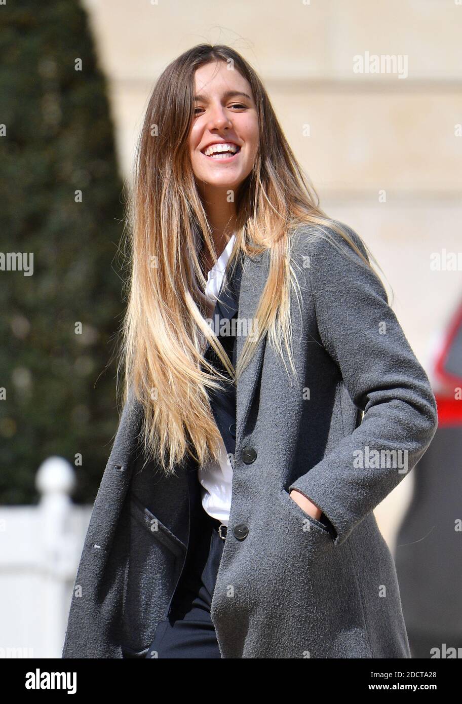 Julia Pereira de Sousa-Mabileau arriving at Elysee Palace for an award ...