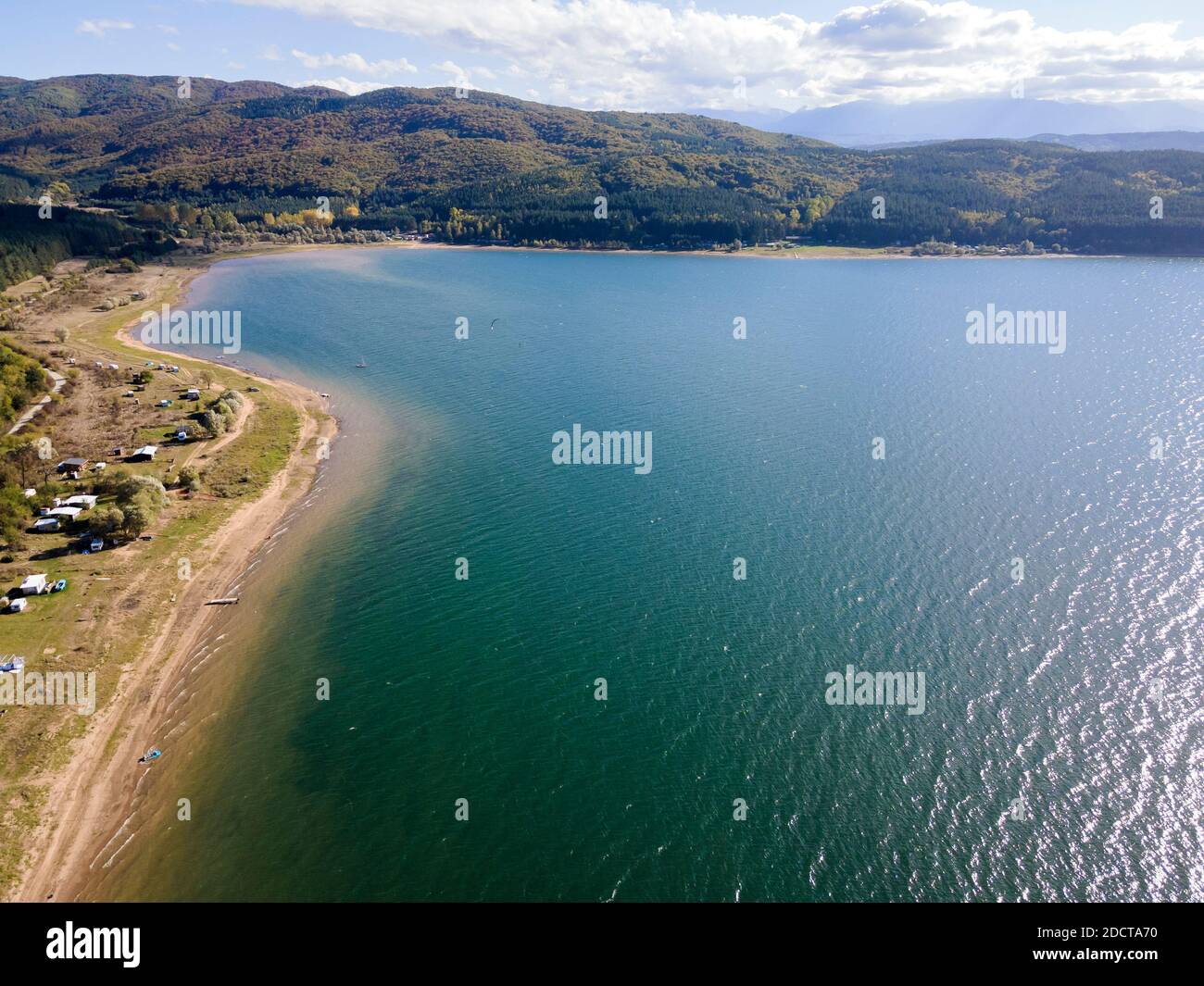 Aerial view of Iskar Reservoir near city of Sofia, Bulgaria Stock Photo ...