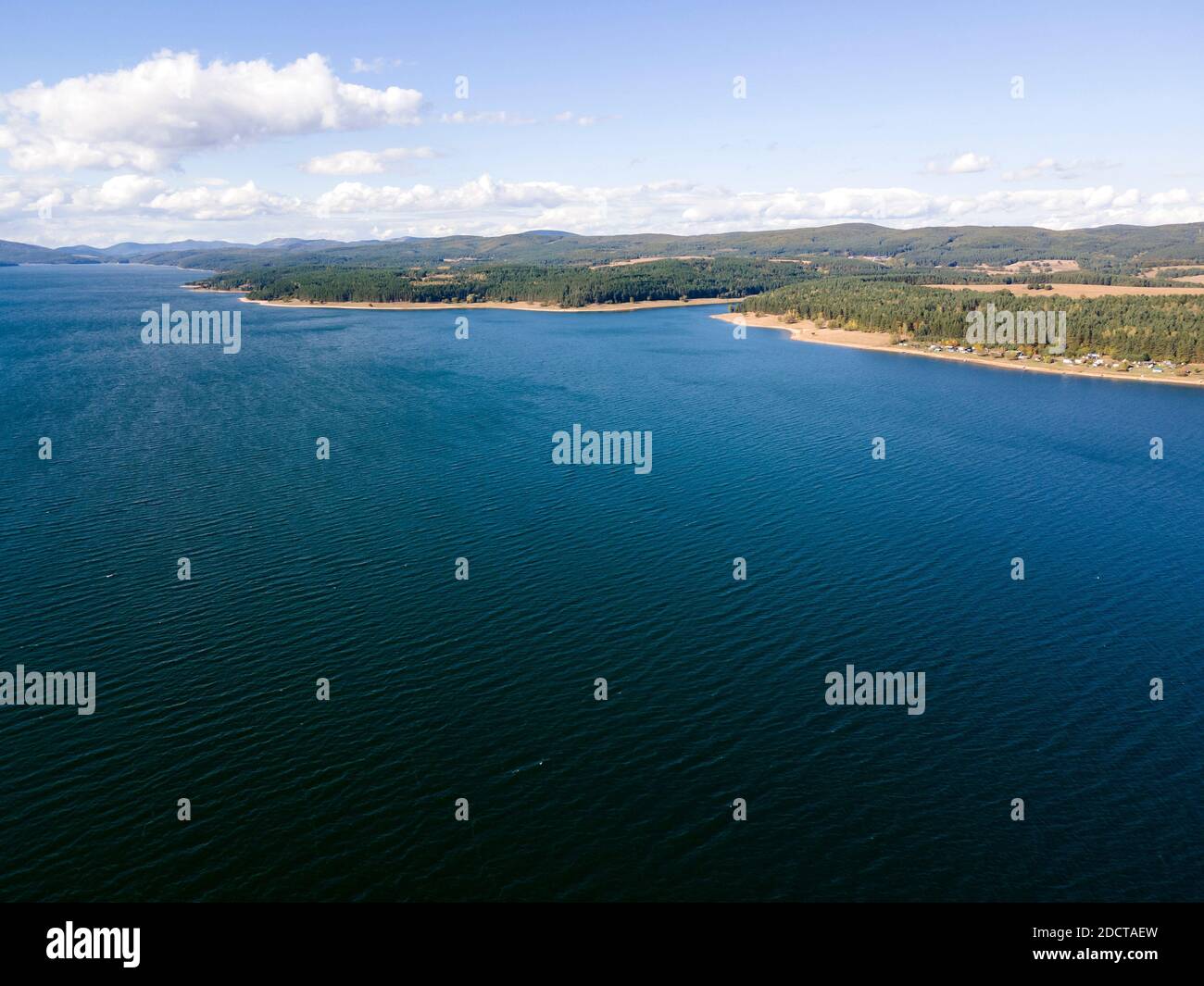 Aerial view of Iskar Reservoir near city of Sofia, Bulgaria Stock Photo ...