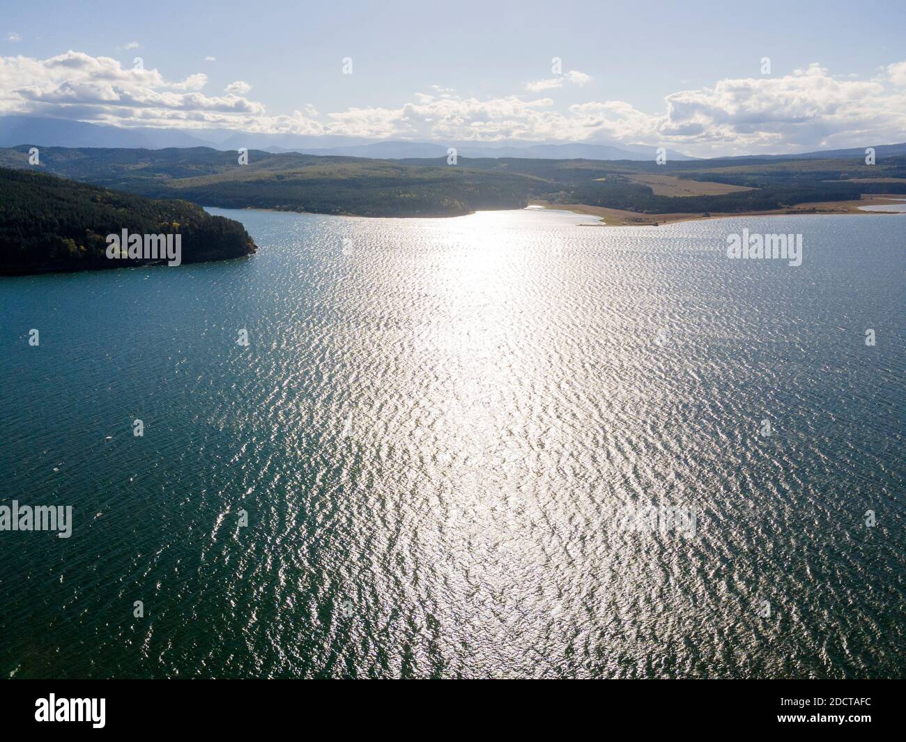Aerial view of Iskar Reservoir near city of Sofia, Bulgaria Stock Photo ...