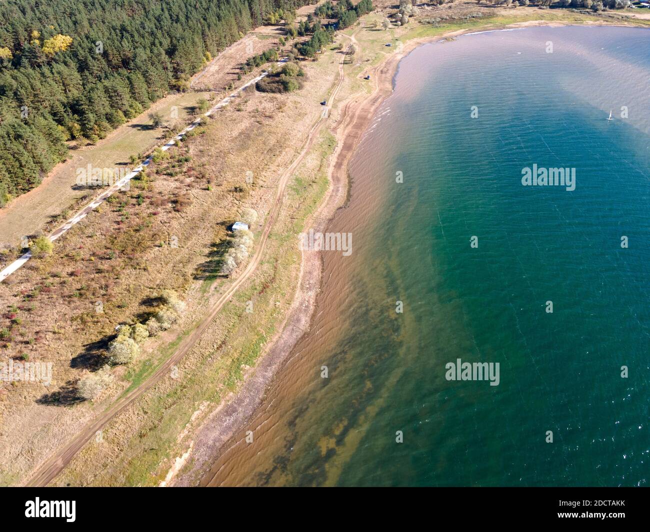 Aerial view of Iskar Reservoir near city of Sofia, Bulgaria Stock Photo ...