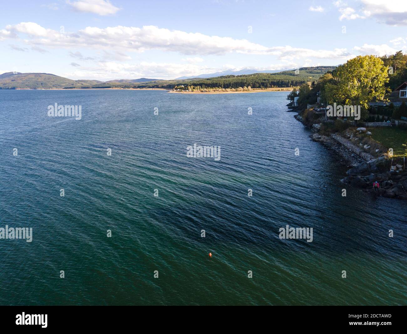 Aerial view of Iskar Reservoir near city of Sofia, Bulgaria Stock Photo ...