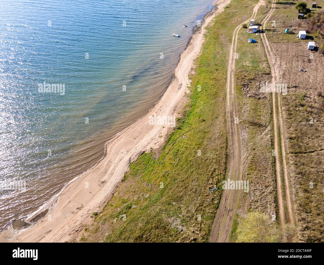 Aerial view of Iskar Reservoir near city of Sofia, Bulgaria Stock Photo ...