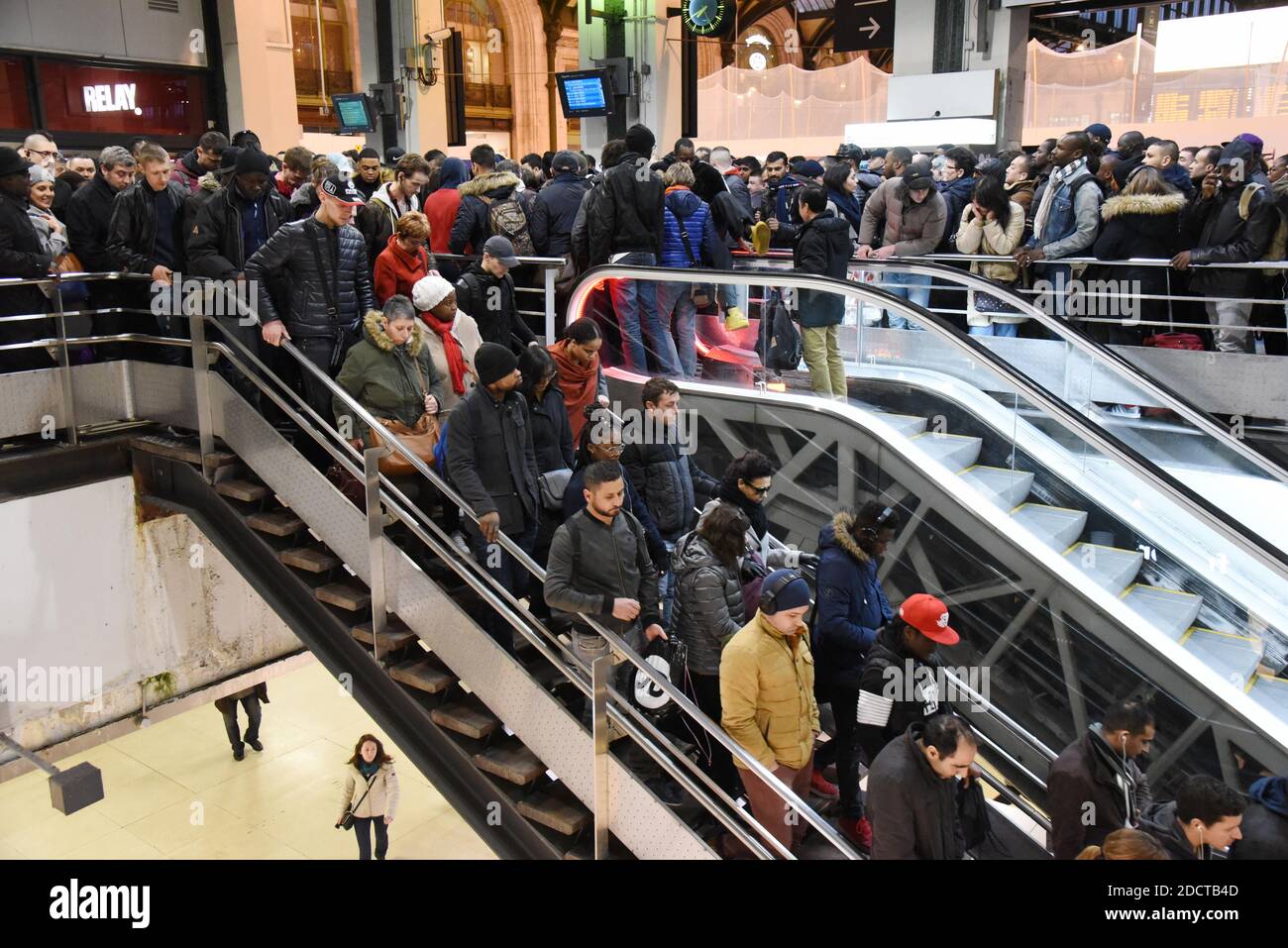 Picture showing the crowd at Gare De Lyon railway station, in Paris ...